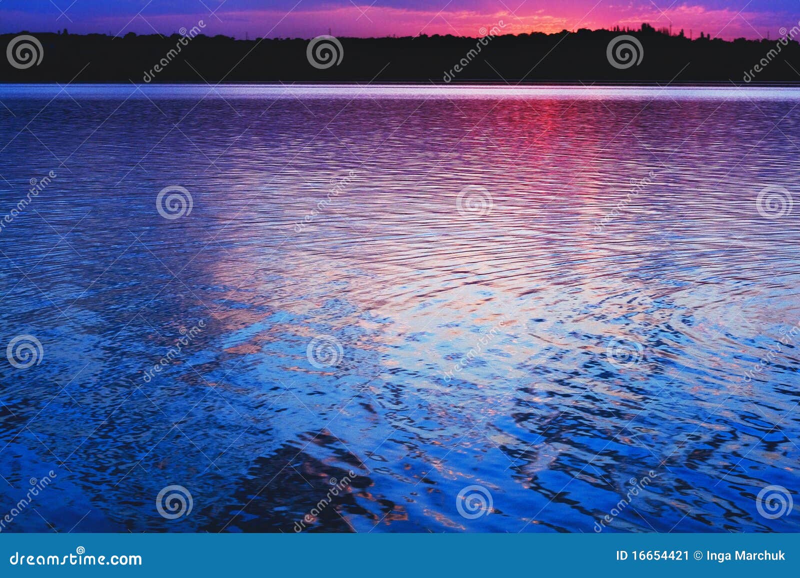 Sunset in the water stock image. Image of landscape, dawn - 16654421