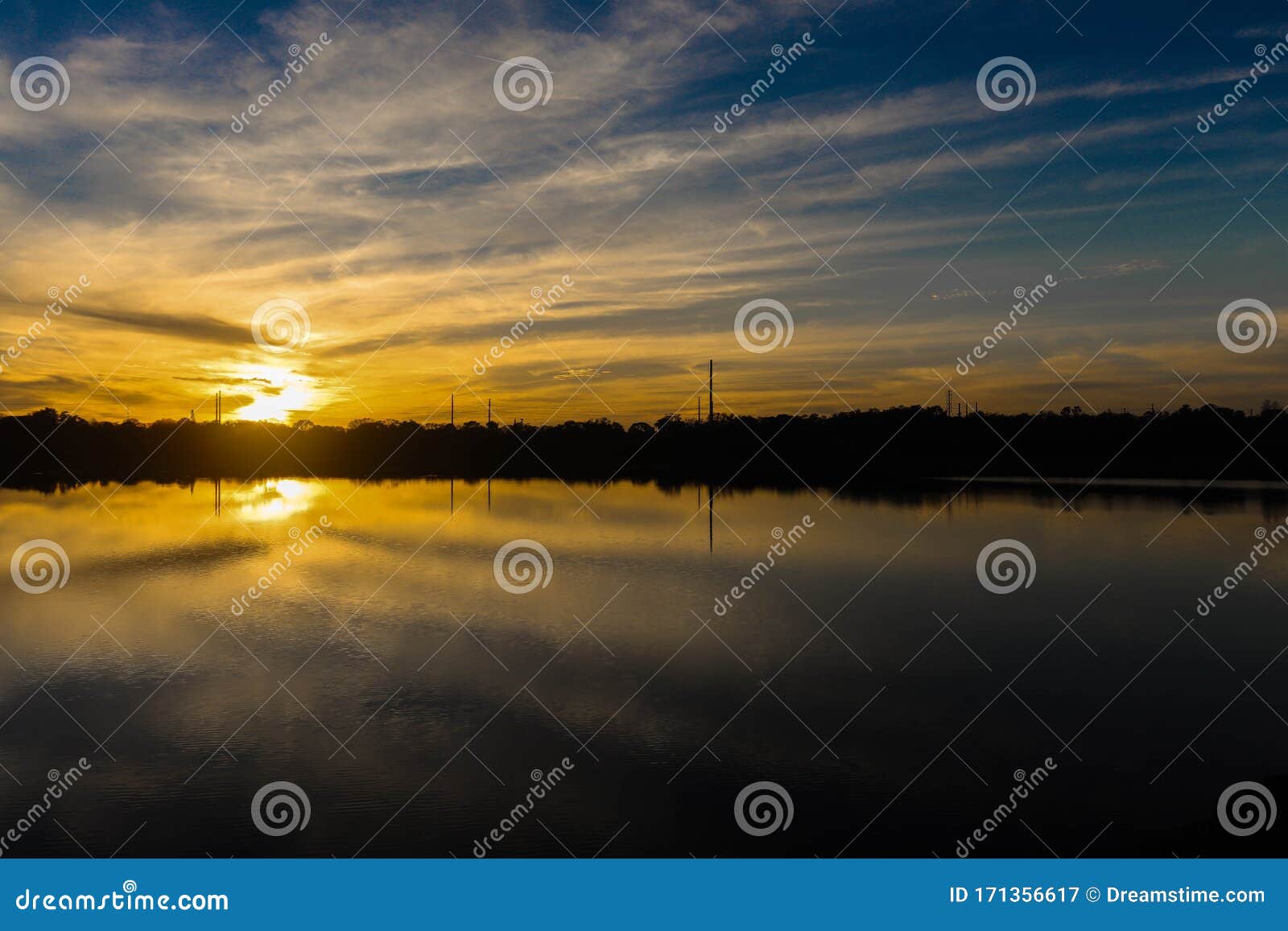 Sunset on the Water stock image. Image of water, florida - 171356617