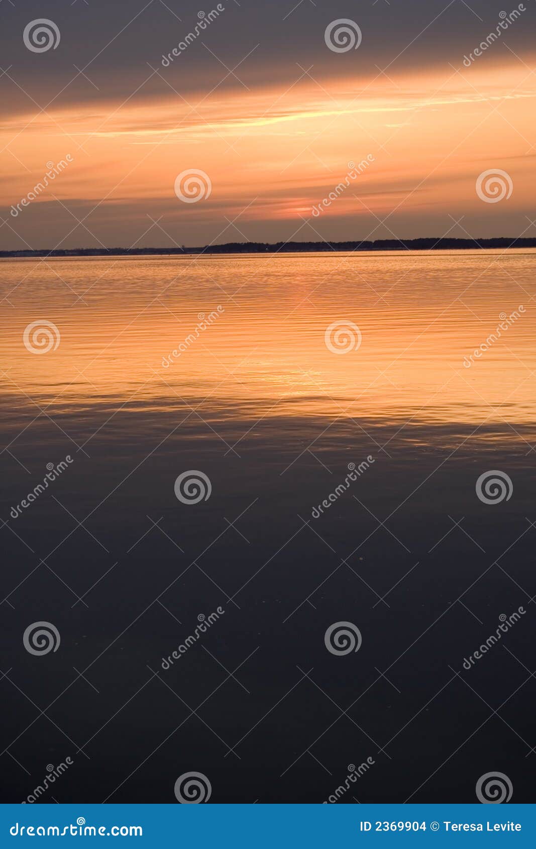Sunset on the water stock photo. Image of still, sunrise - 2369904