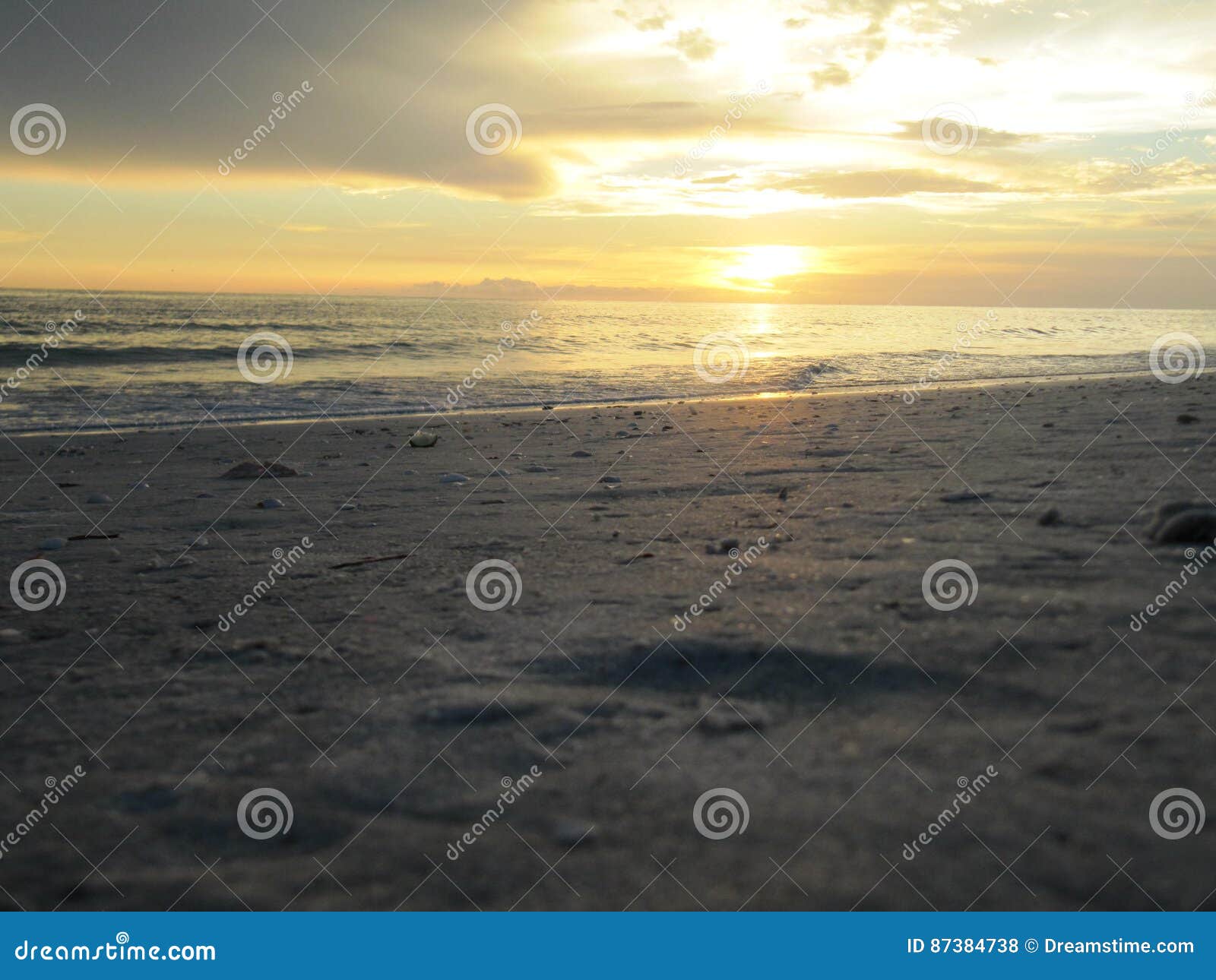 Sunset on the Water in Lido Beach, Florida Stock Photo - Image of ...