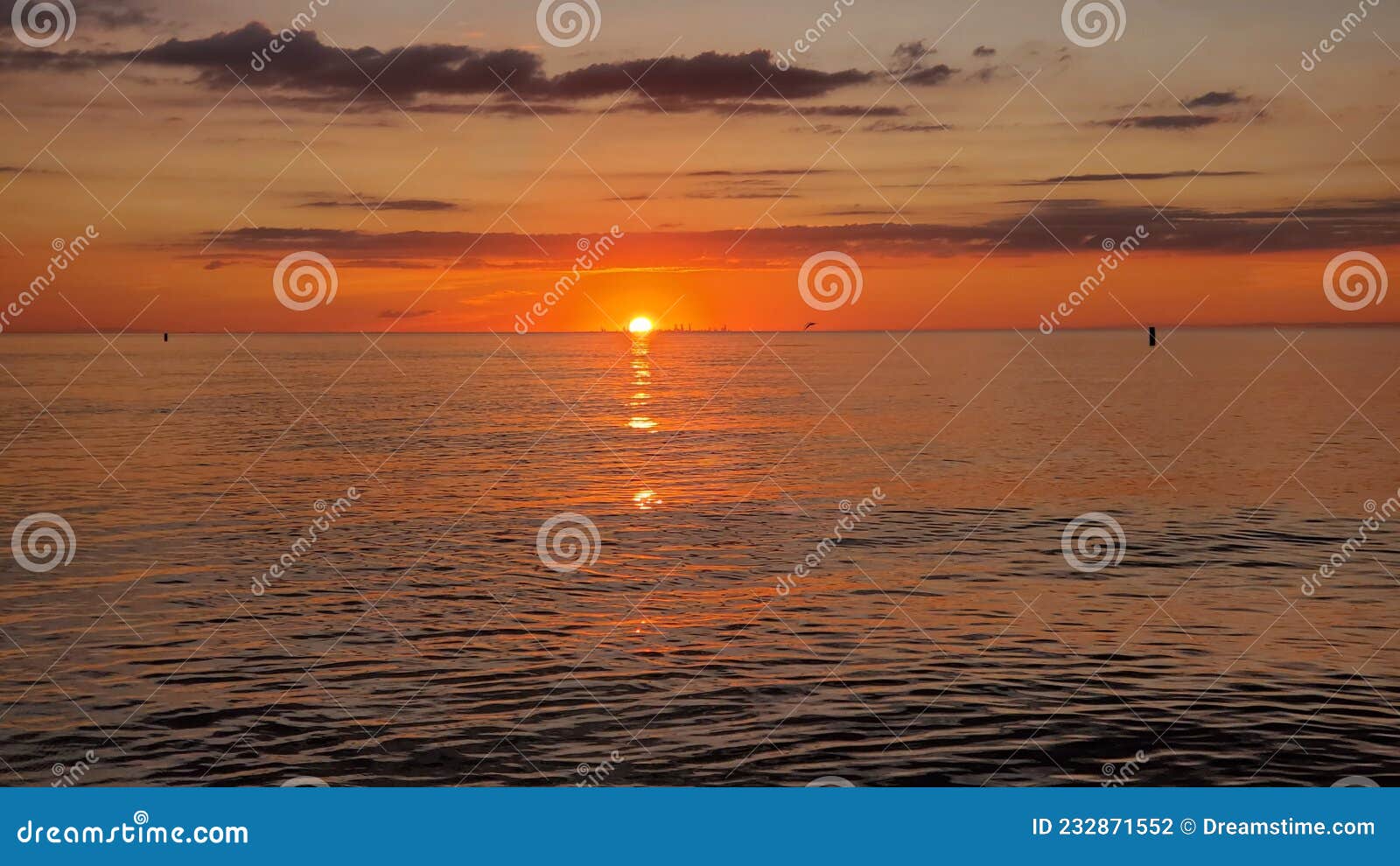 Sunset with Water Like Glass! Stock Photo - Image of shore, sunlight ...