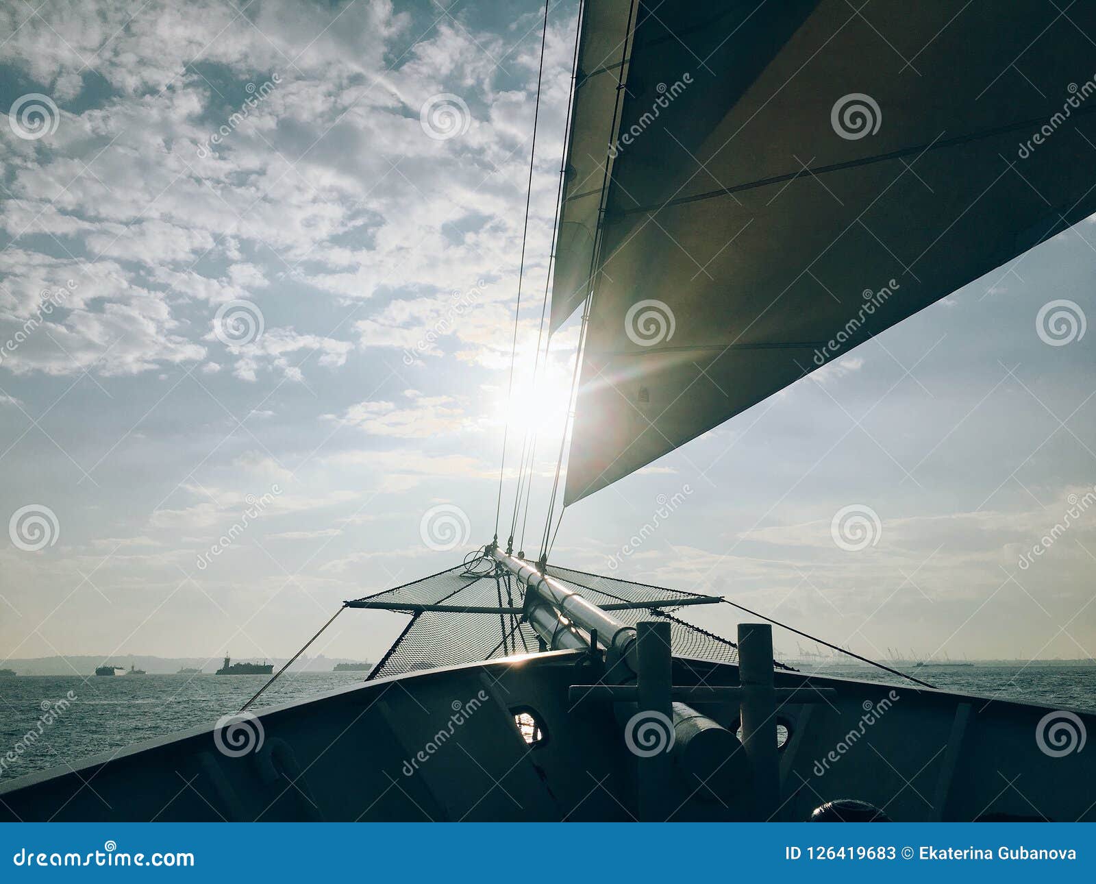 Sailing boat stock image. Image of water, city, sailing - 126419683