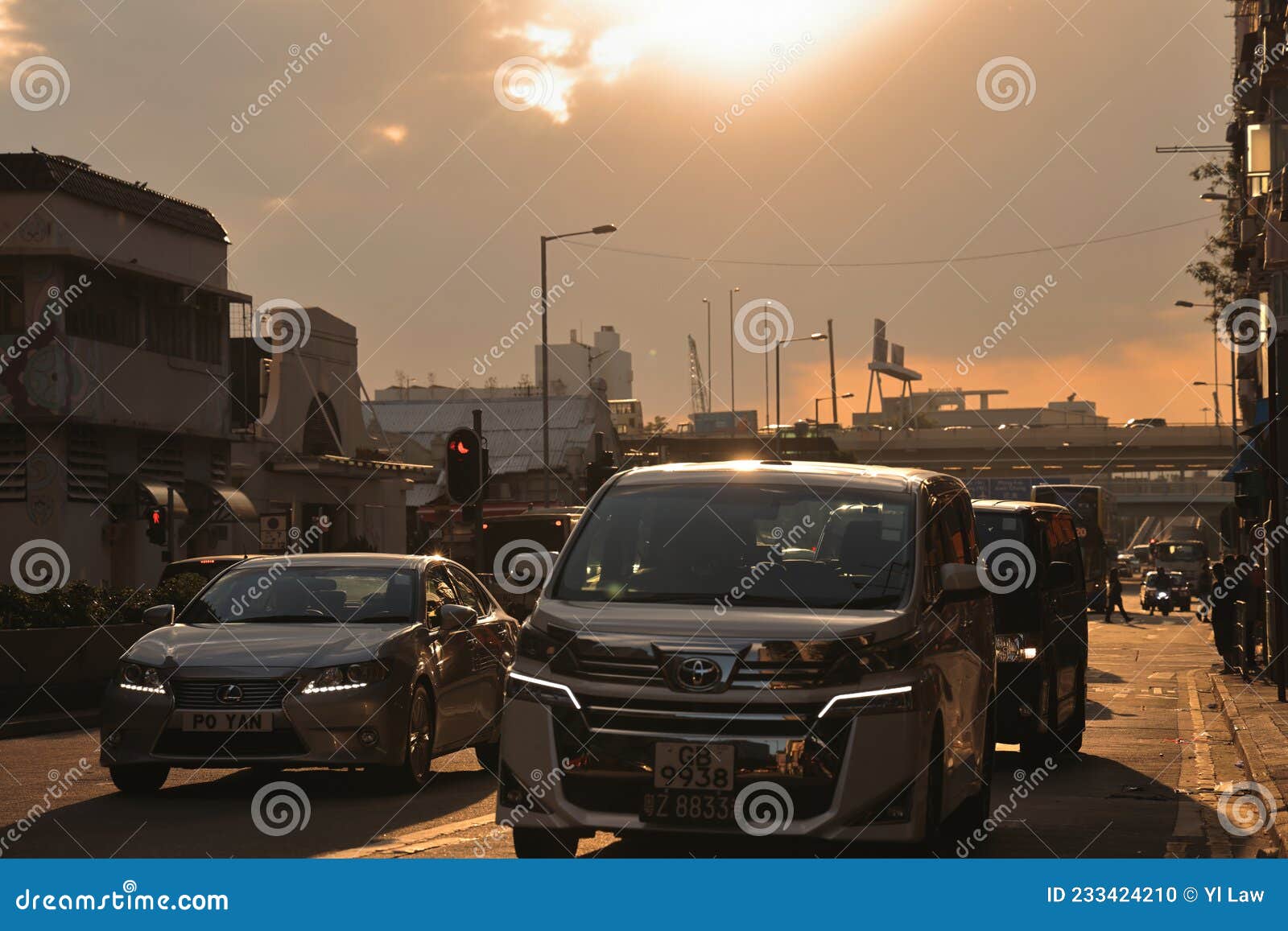 Sunset at the Waterloo Road, Hong Kong 25 Oct 2021 Editorial Image ...
