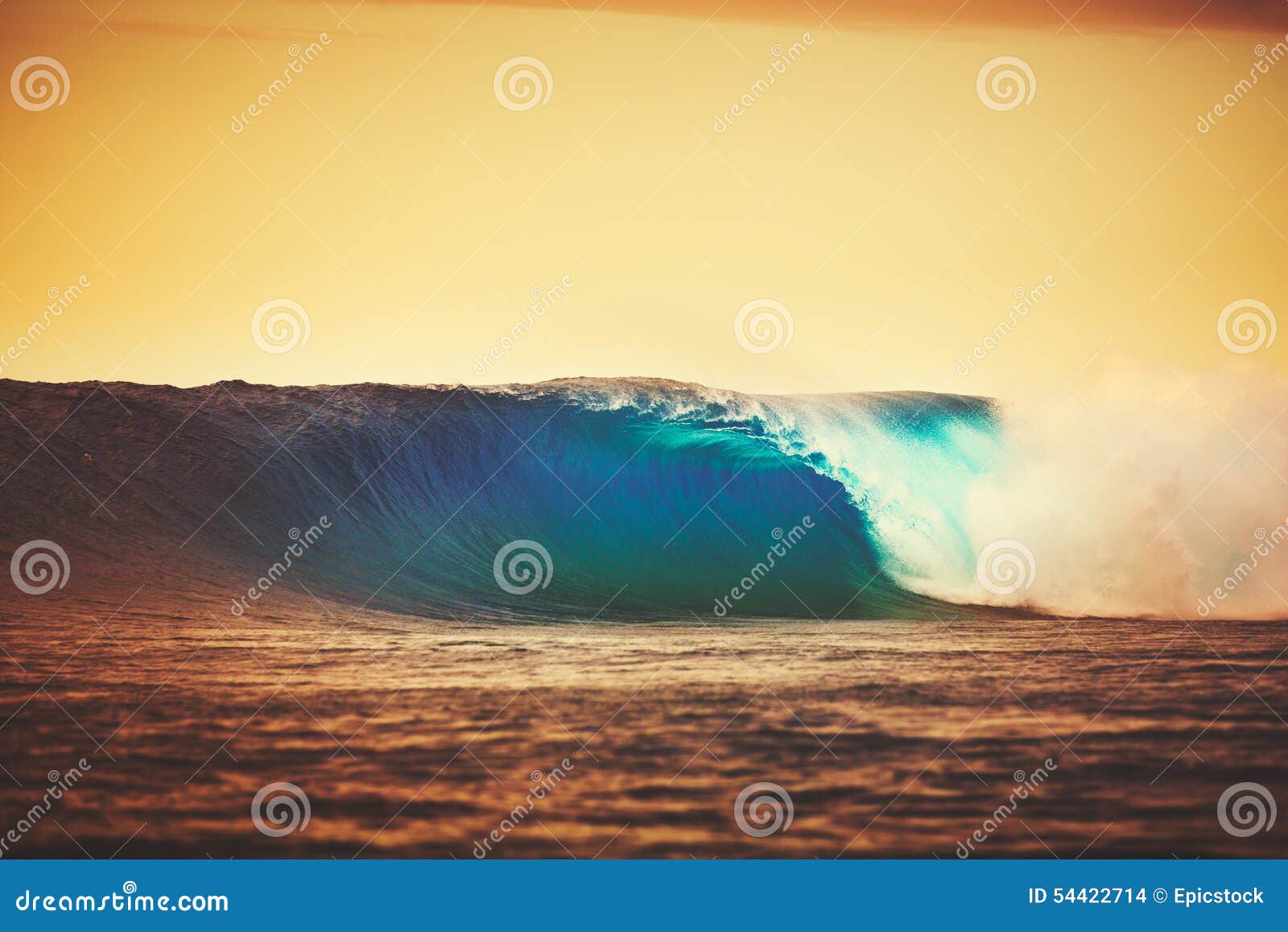Sunset Wave stock photo. Image of cool, barrel, coast - 54422714