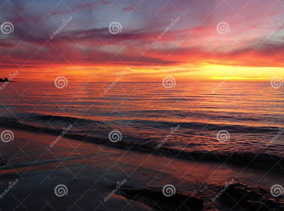 Sunset Waves stock photo. Image of beautiful, waves, beauty - 95160