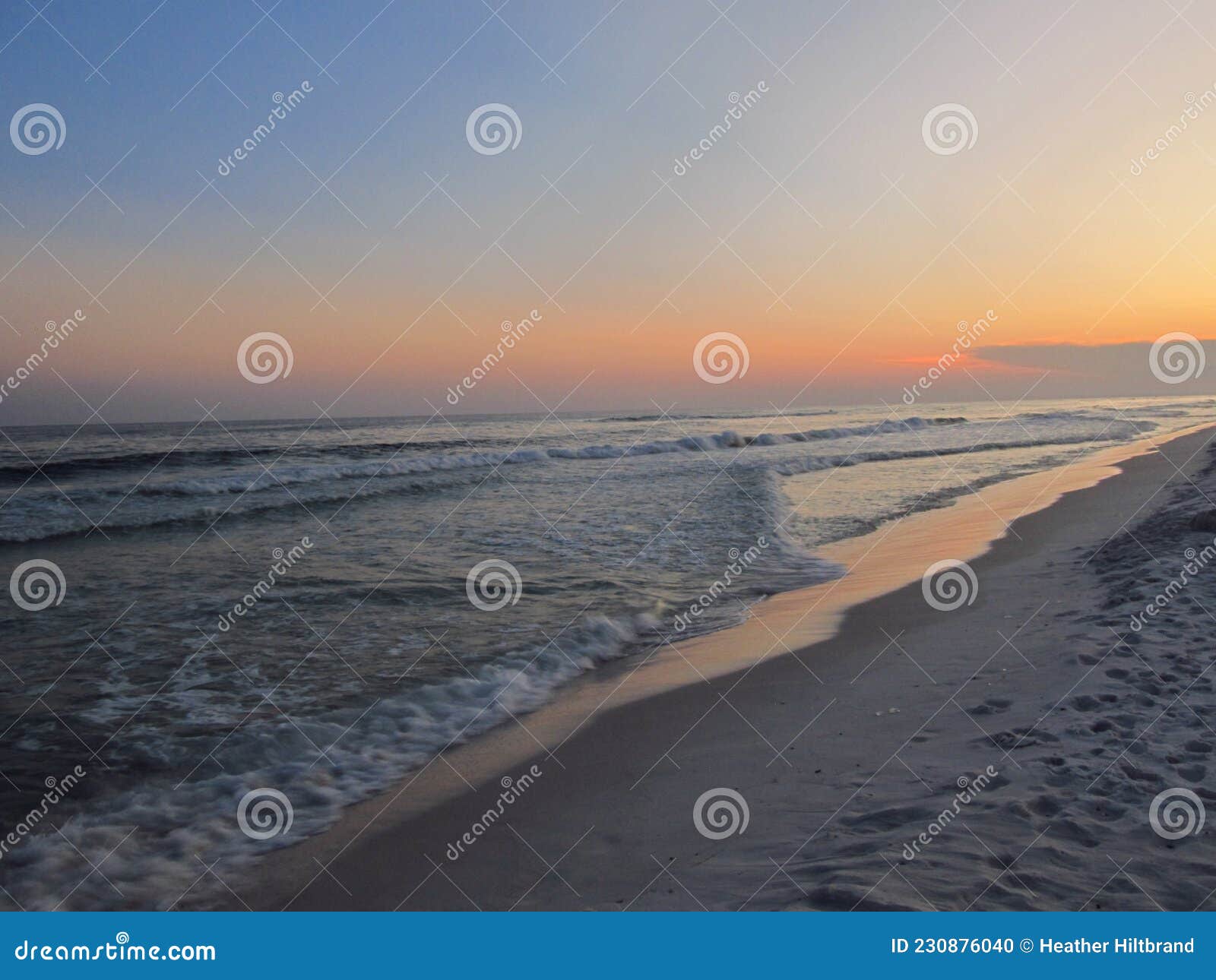 Sunset Waves at Destin Beach Stock Photo - Image of shore, nature ...