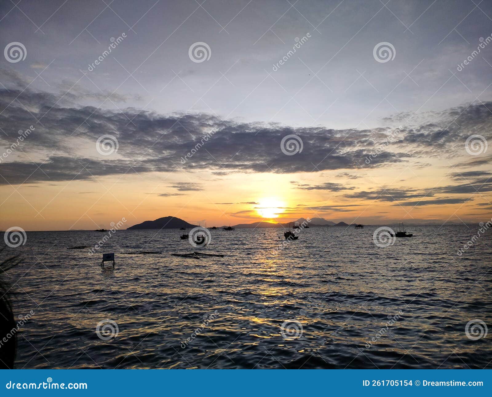 Sunset on the Way Night and Time To Slepp Stock Photo - Image of time ...