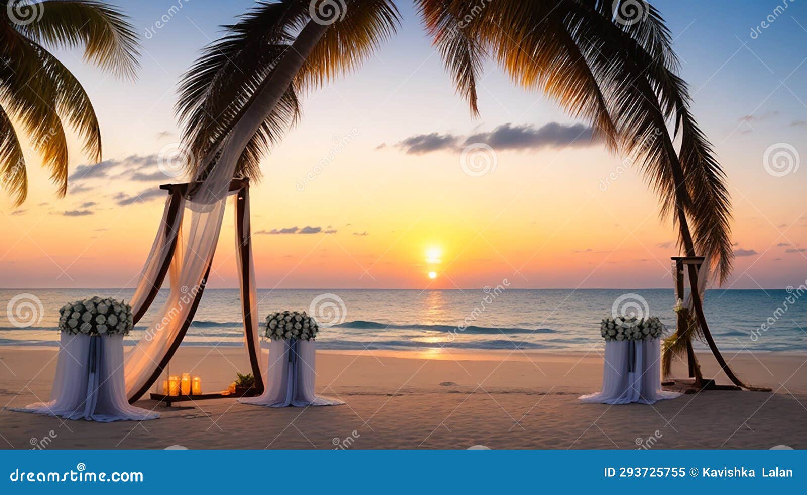 Sunset Wedding Background stock illustration. Illustration of evening - 293725755