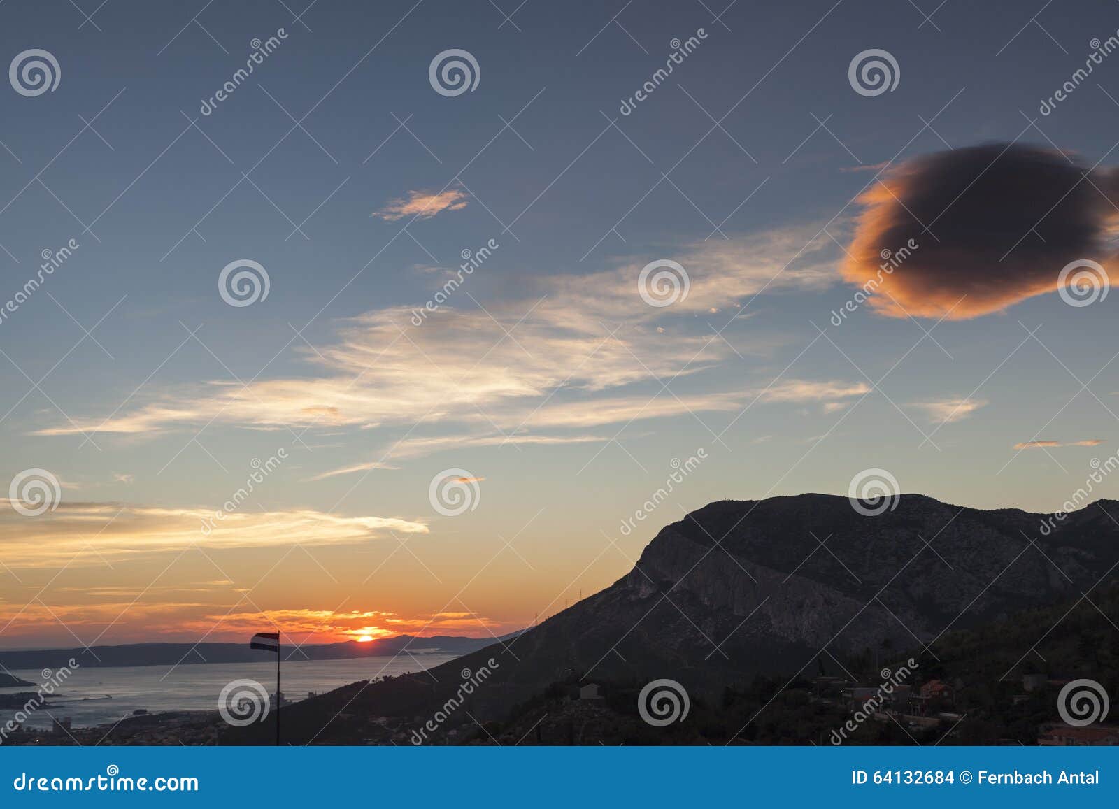 Sunset and wind stock photo. Image of skyline, dynamic - 64132684