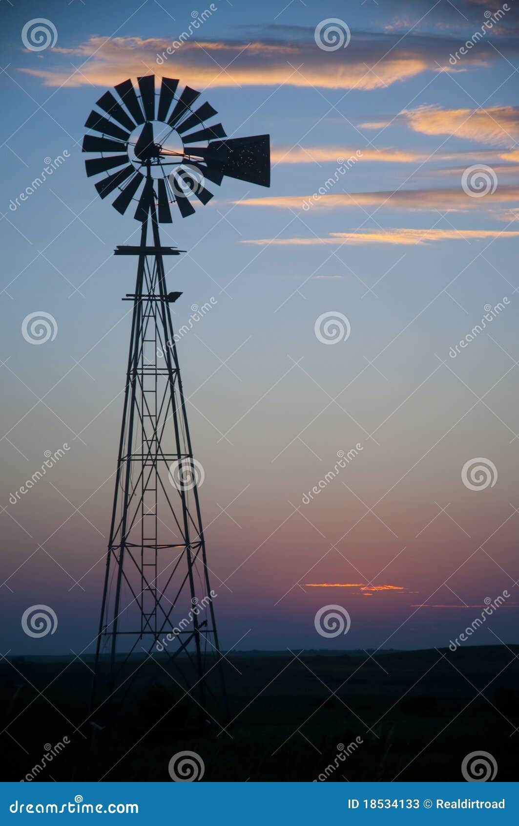 Sunset Windmill stock image. Image of dusk, sunset, summer - 18534133