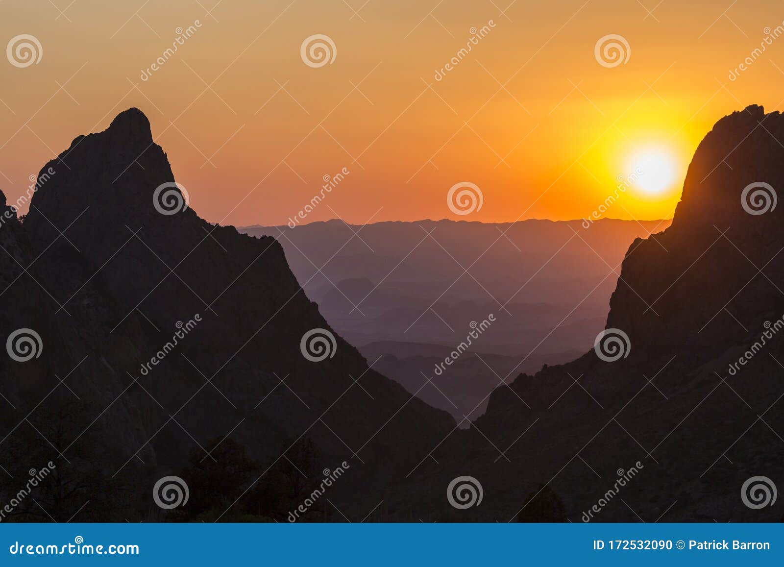 Sunset at the Window in Big Bend Stock Photo - Image of southwest, blue ...