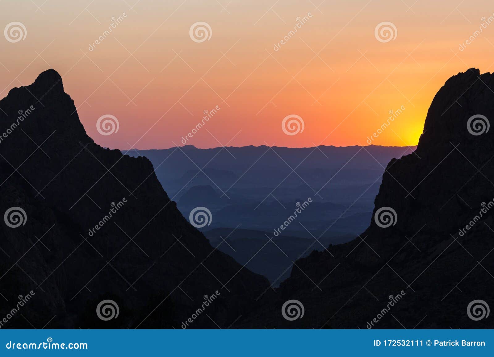 Sunset at the Window in Big Bend Stock Image - Image of chihuahuan ...