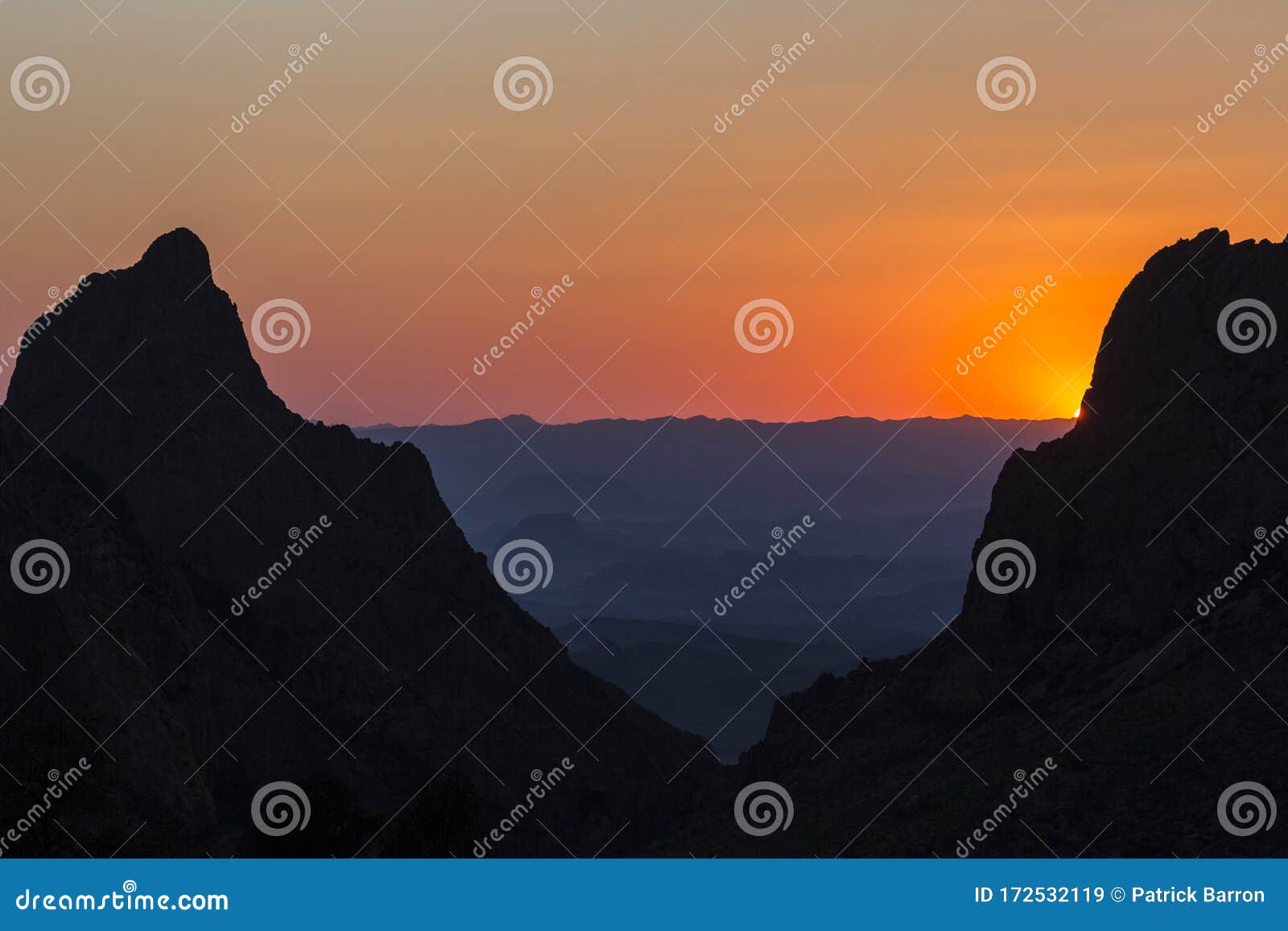 Sunset at the Window in Big Bend Stock Image - Image of nature, rock ...