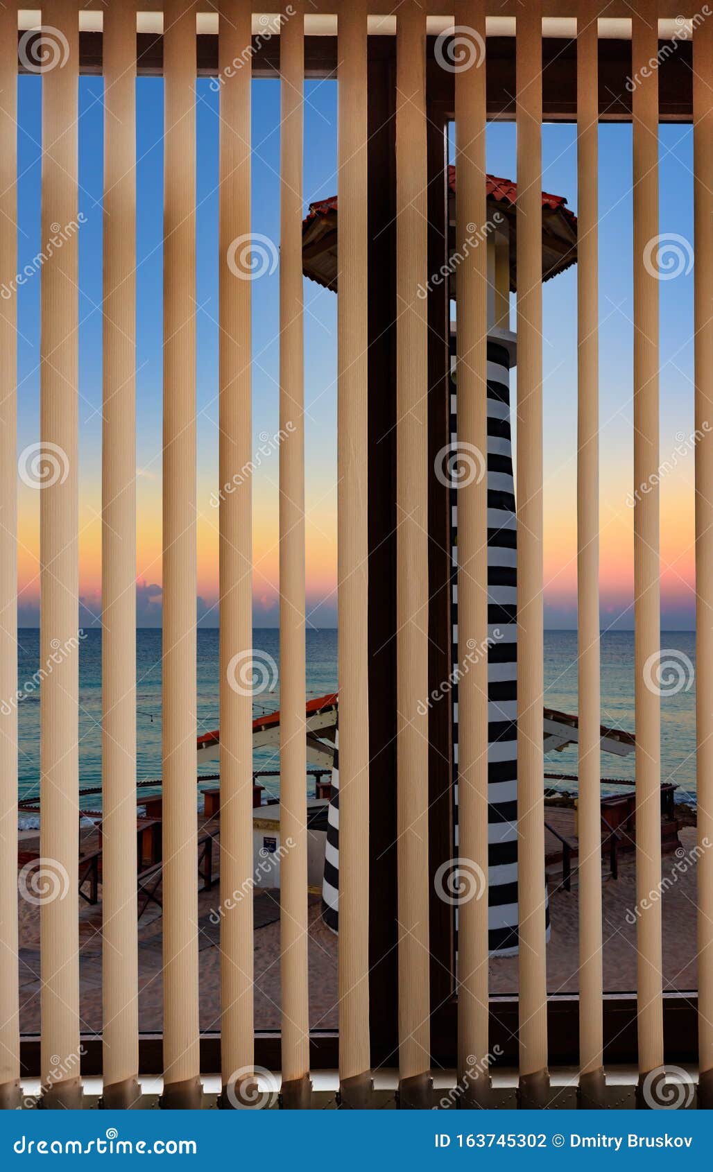 Sunset Window View with Shutters Stock Photo - Image of line, sunlight ...