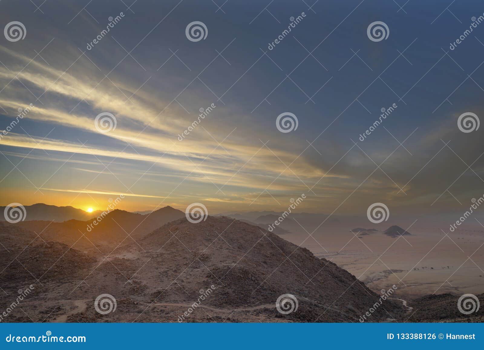Sunset on windy dusty day stock photo. Image of environment - 133388126