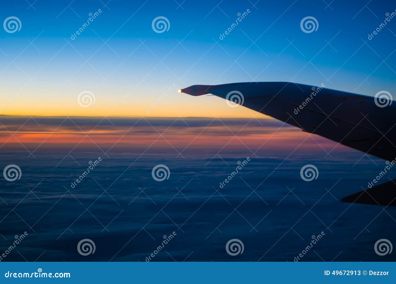 Sunset wing view stock image. Image of beautiful, aviation - 49672913