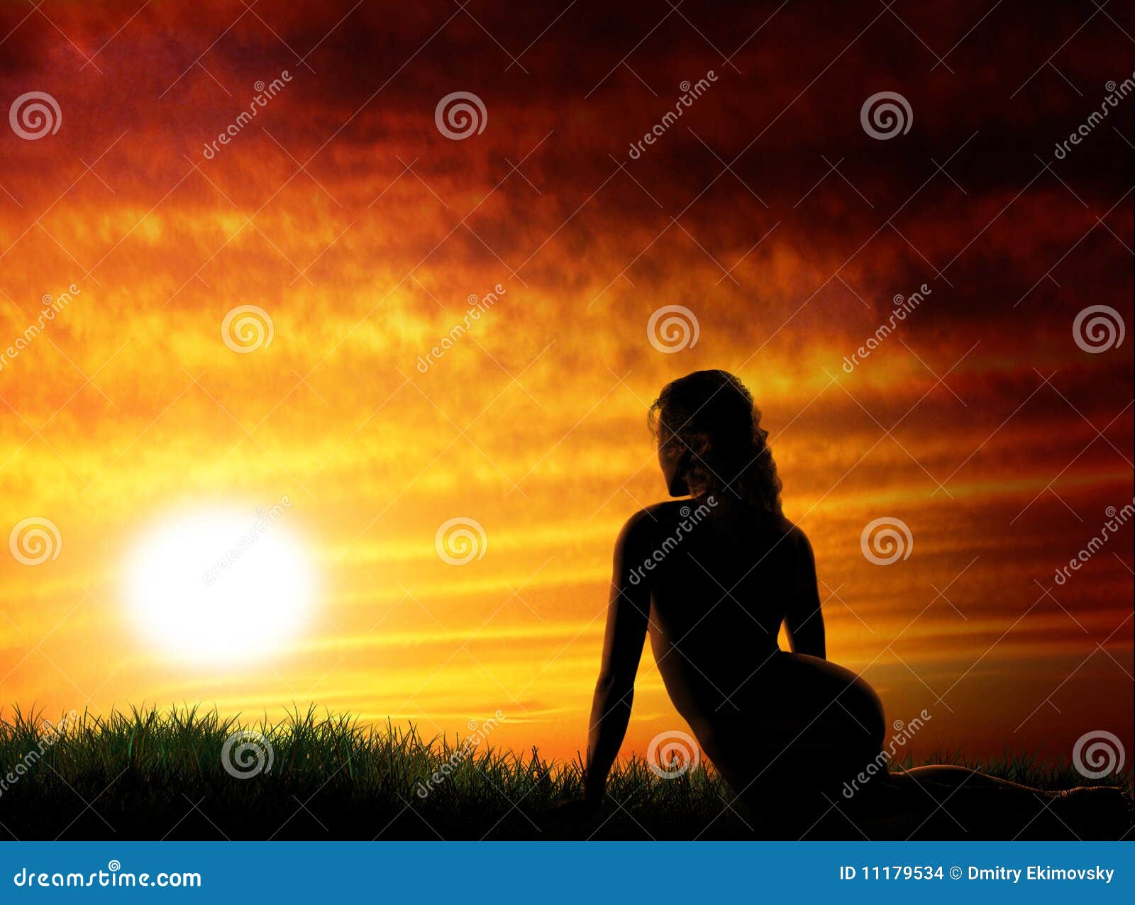 Sunset woman stock photo. Image of decorative, vacation - 11179534