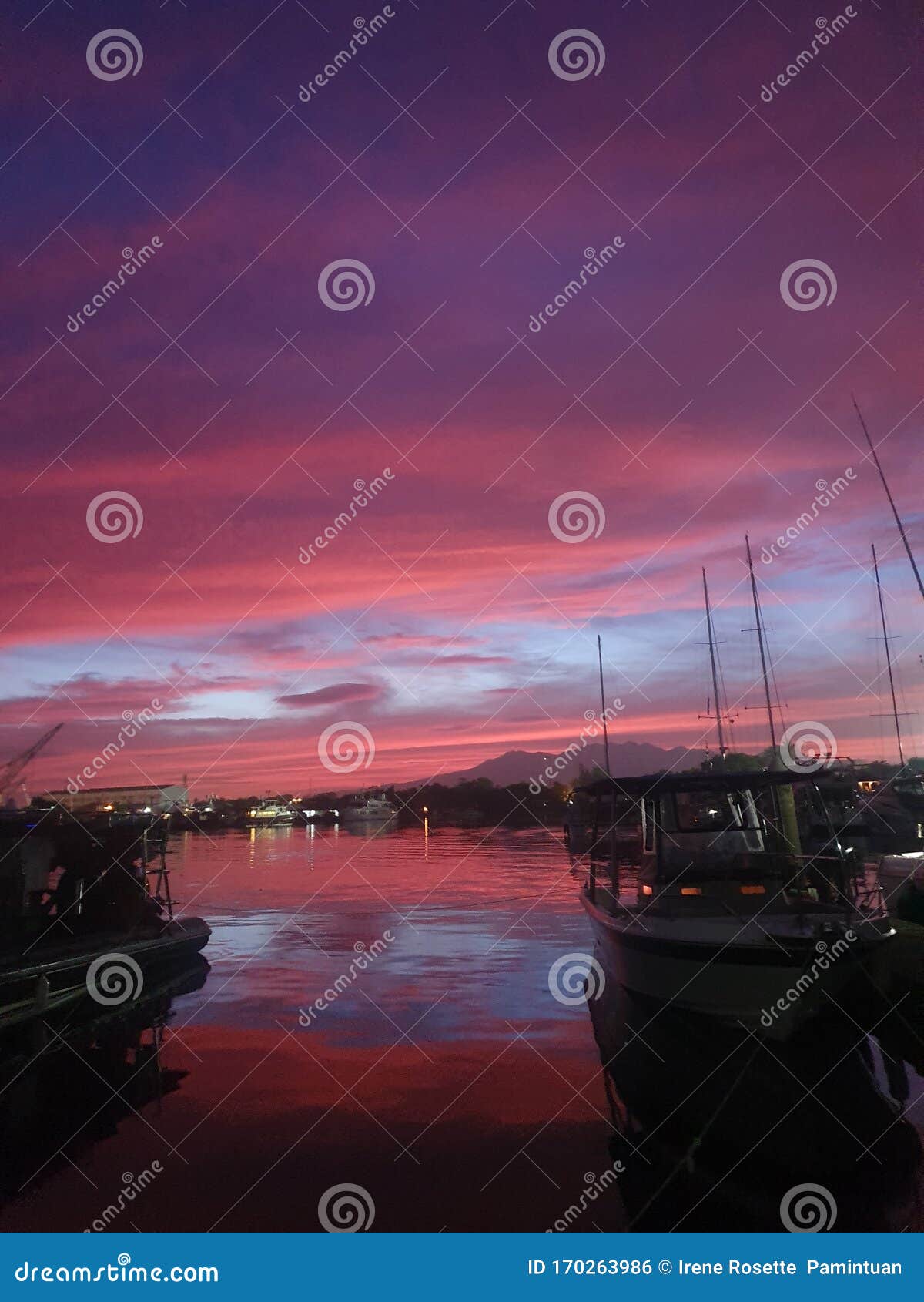 Sunset in a Yatch at Subic Bay Philippines Stock Photo - Image of ...