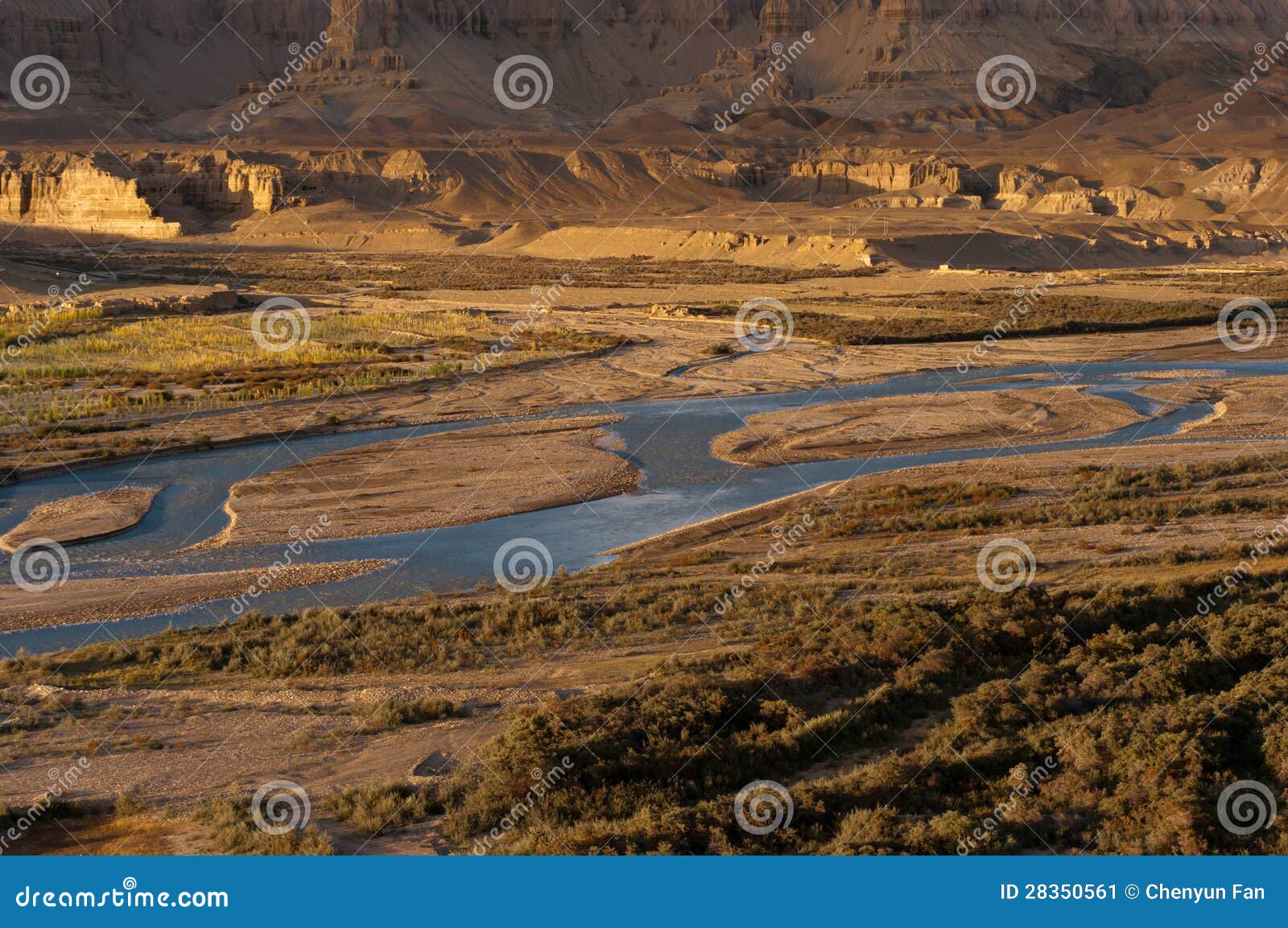 Sunset in Zanda, Tibet stock image. Image of ruins, region - 28350561