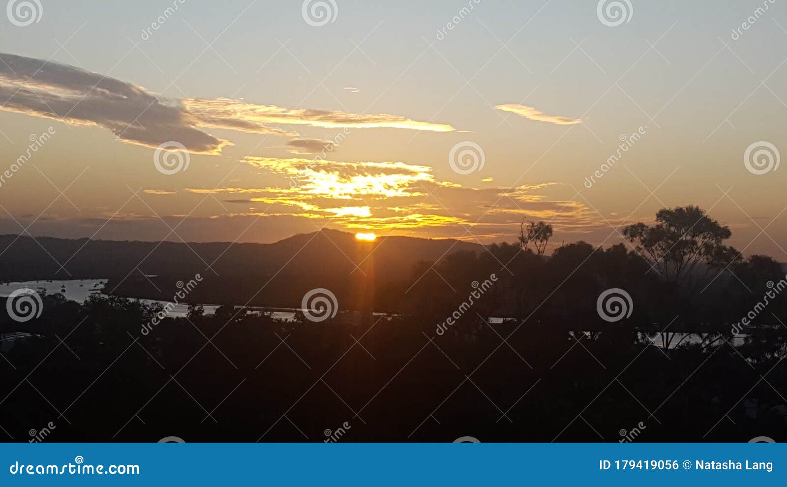 Sunsets - Beautiful Sunset Over Coolangatta Qld Australia Stock Photo ...