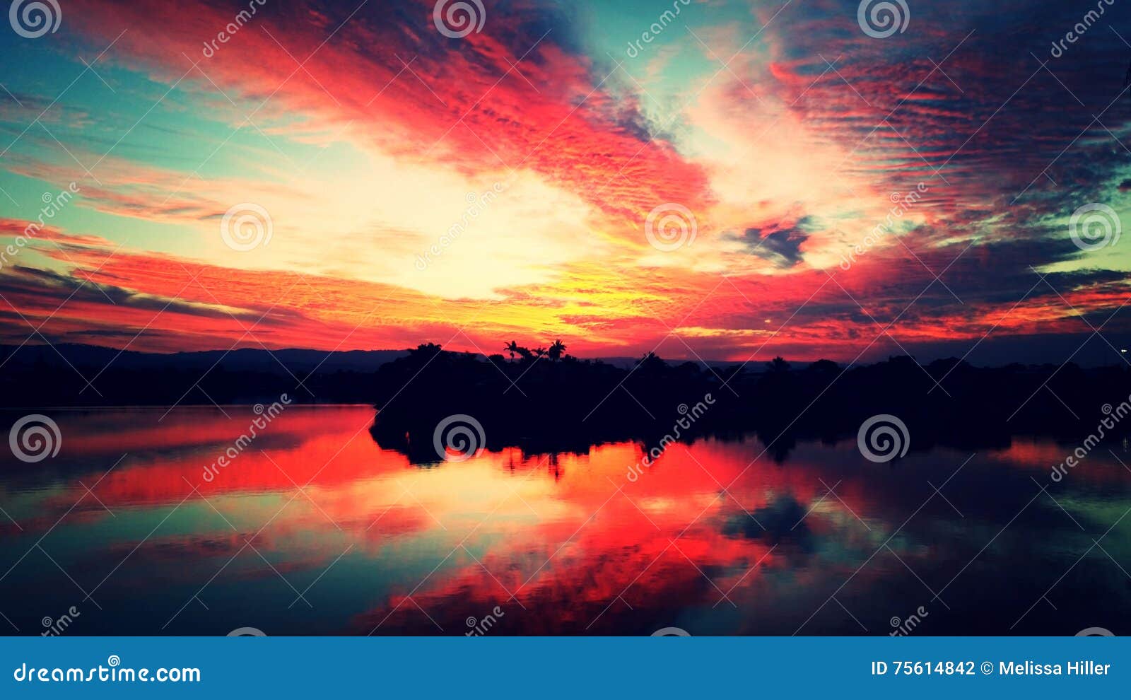 Sunsets reflection stock photo. Image of water, beautiful - 75614842