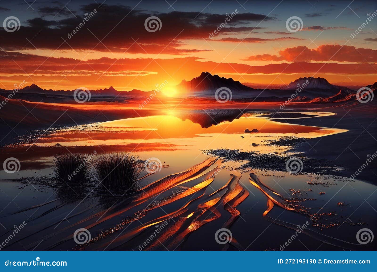 Sunsets and Sunrises Beautiful Landscape. AI Generated Stock ...