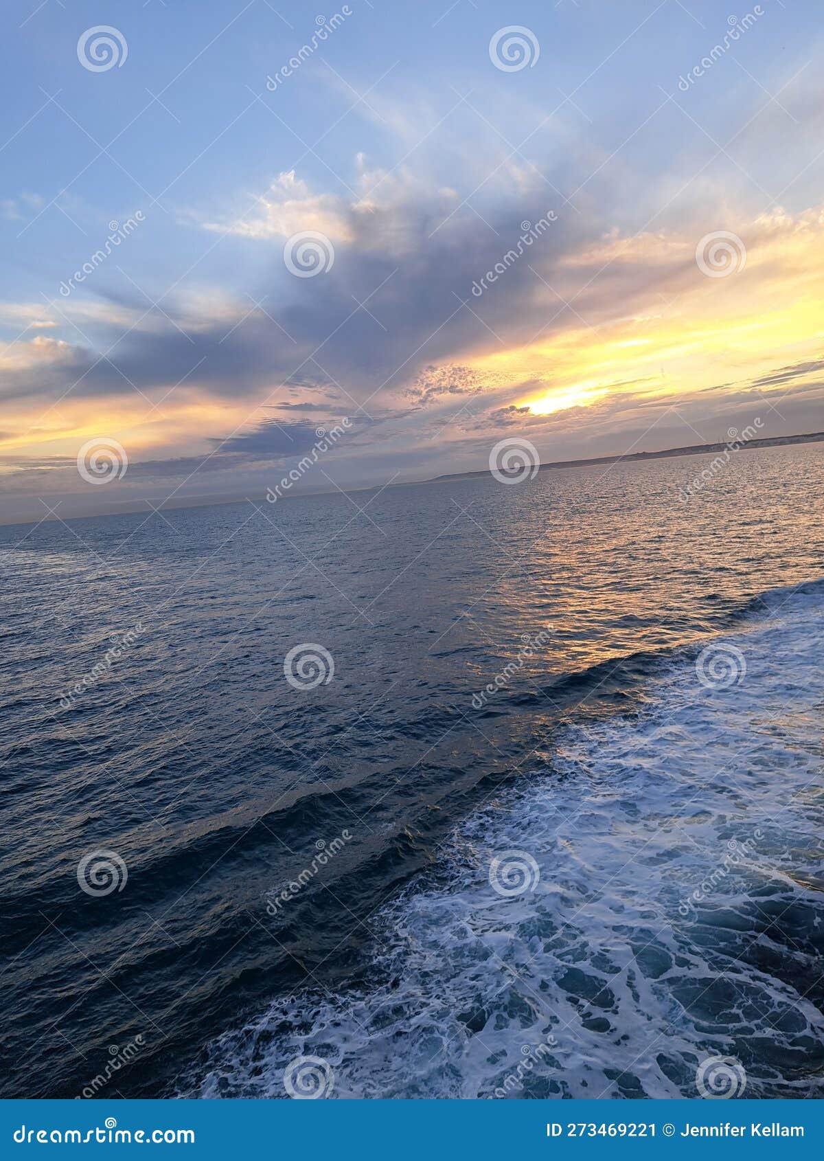 Sunsetting Over the English Channel Stock Image - Image of ocean, coast ...