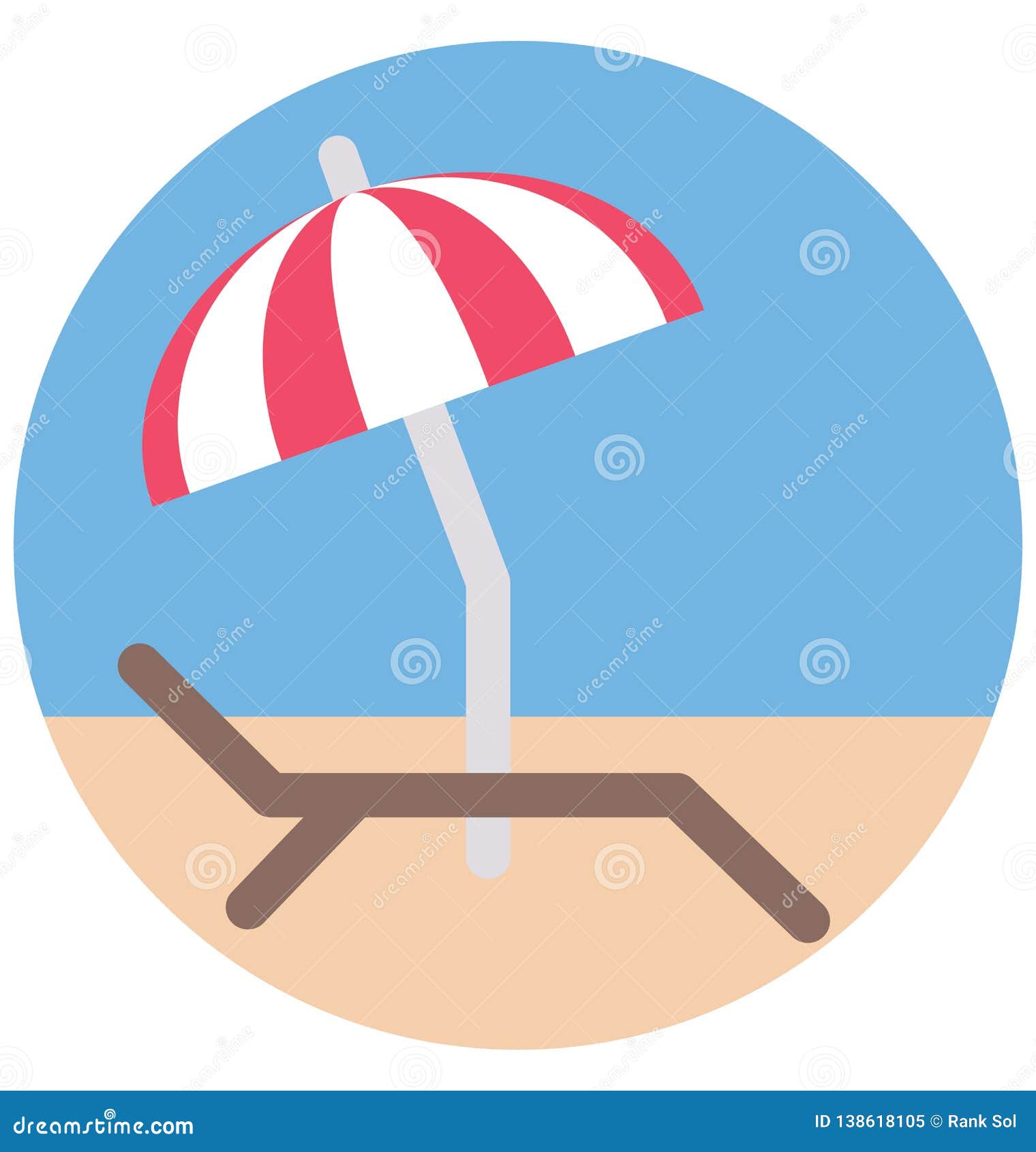 Sunshade Color Isolated Vector Icon that Can Be Easily Modified or Edit ...