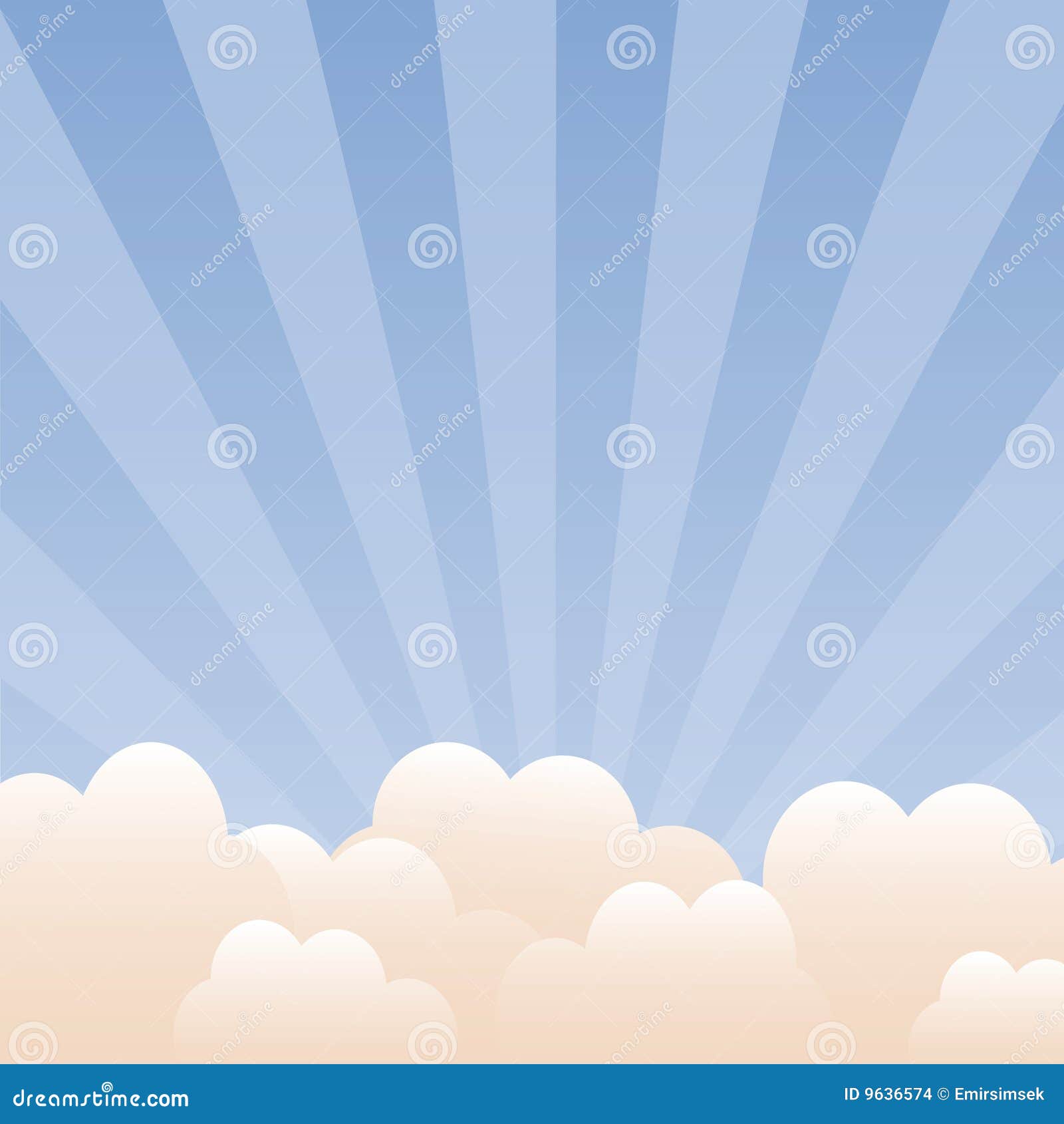 Sunshine stock vector. Illustration of beauty, cloud, decoration - 9636574