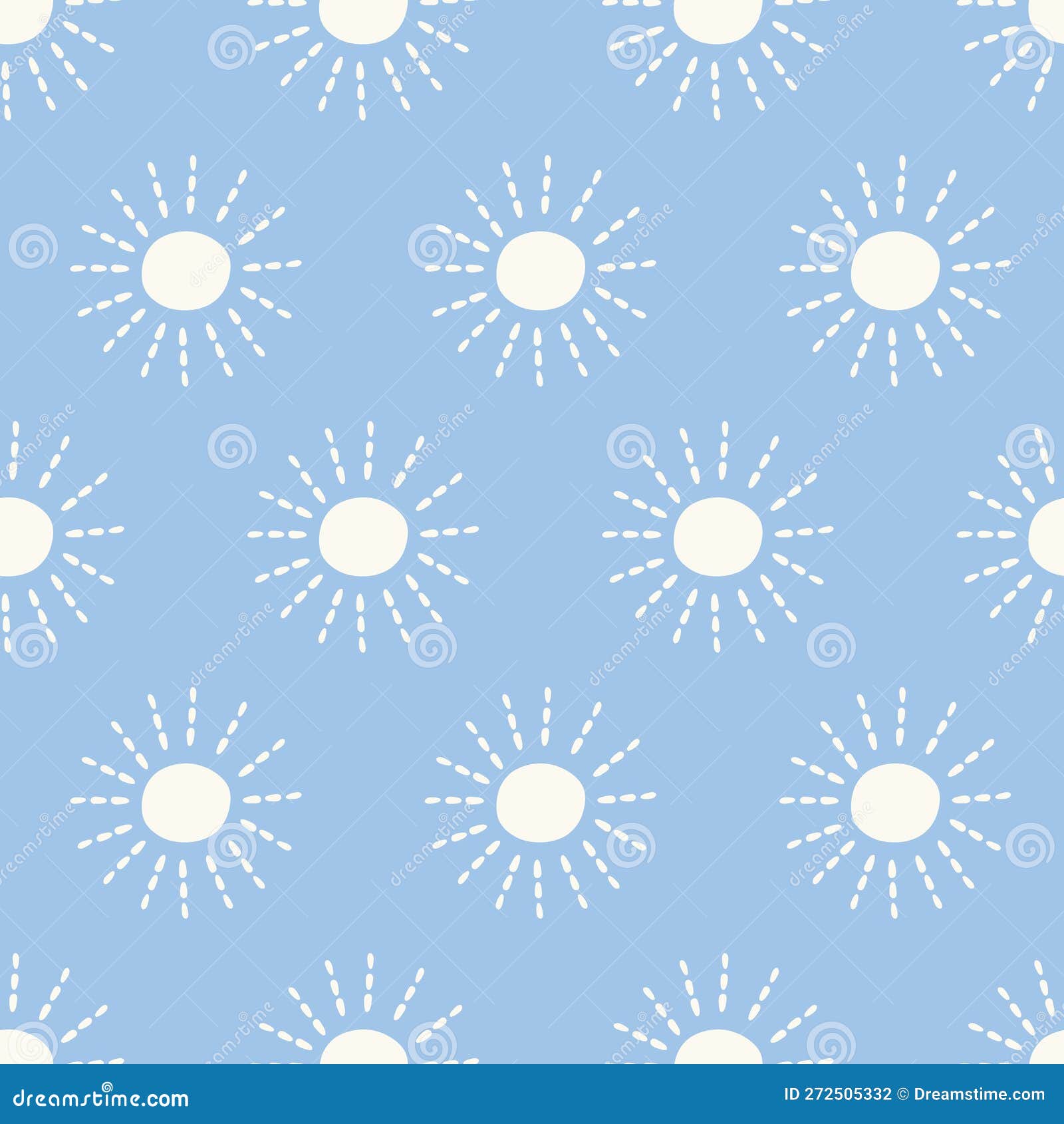 Sunshine Background Vector. Fun and Bright Nature Sun Seamless Repeat ...