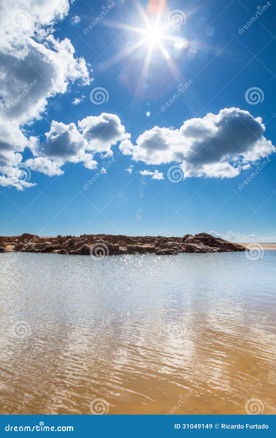 Sunshine on the beach stock image. Image of weather, land - 31049149