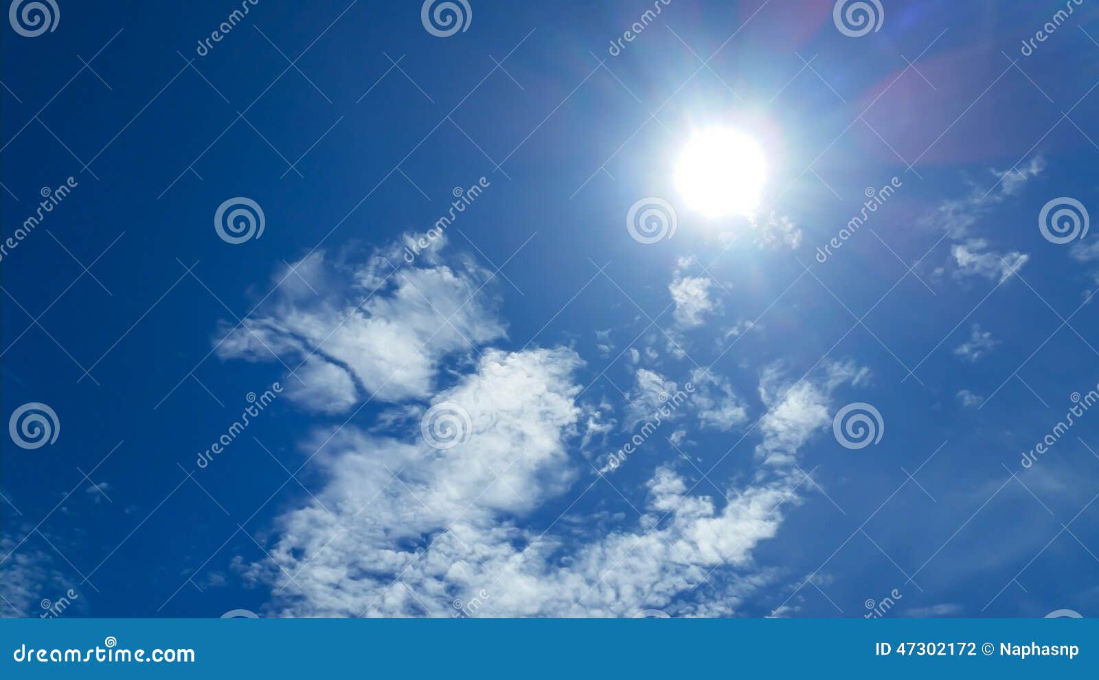 Sunshine and blue sky stock photo. Image of light, beatiful - 47302172