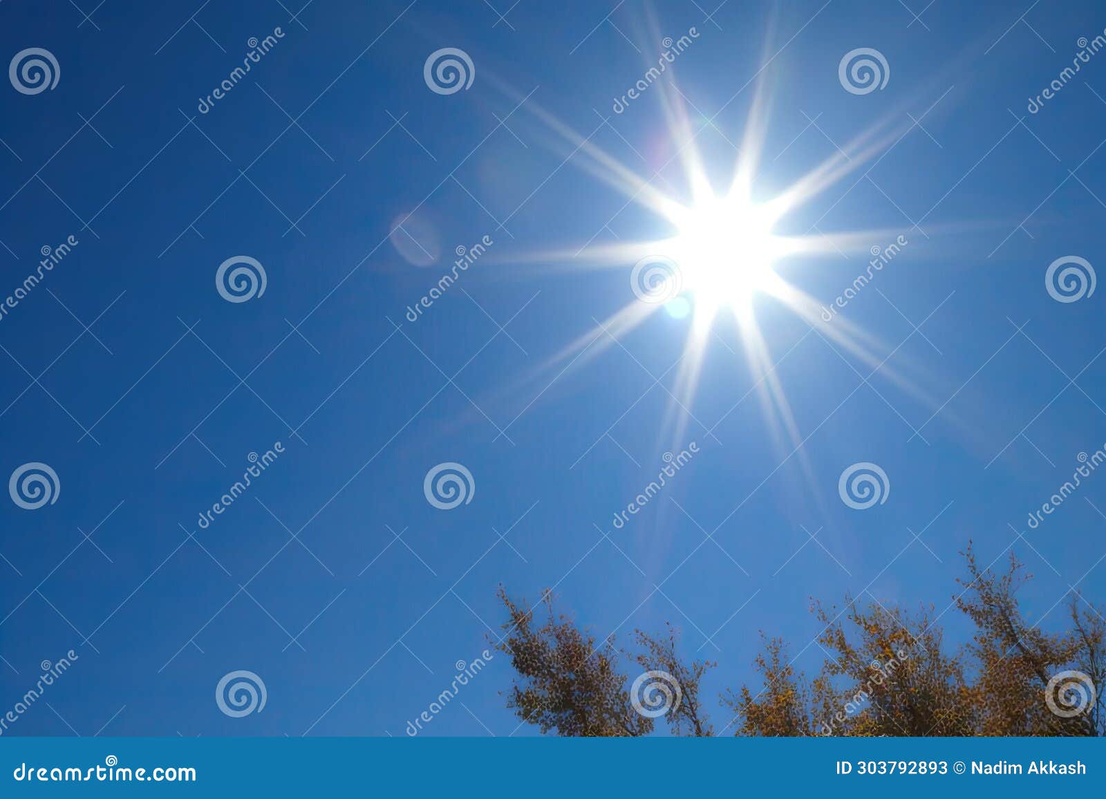 Sunshine Bright Sky Blue Sun the Stock Illustration - Illustration of ...