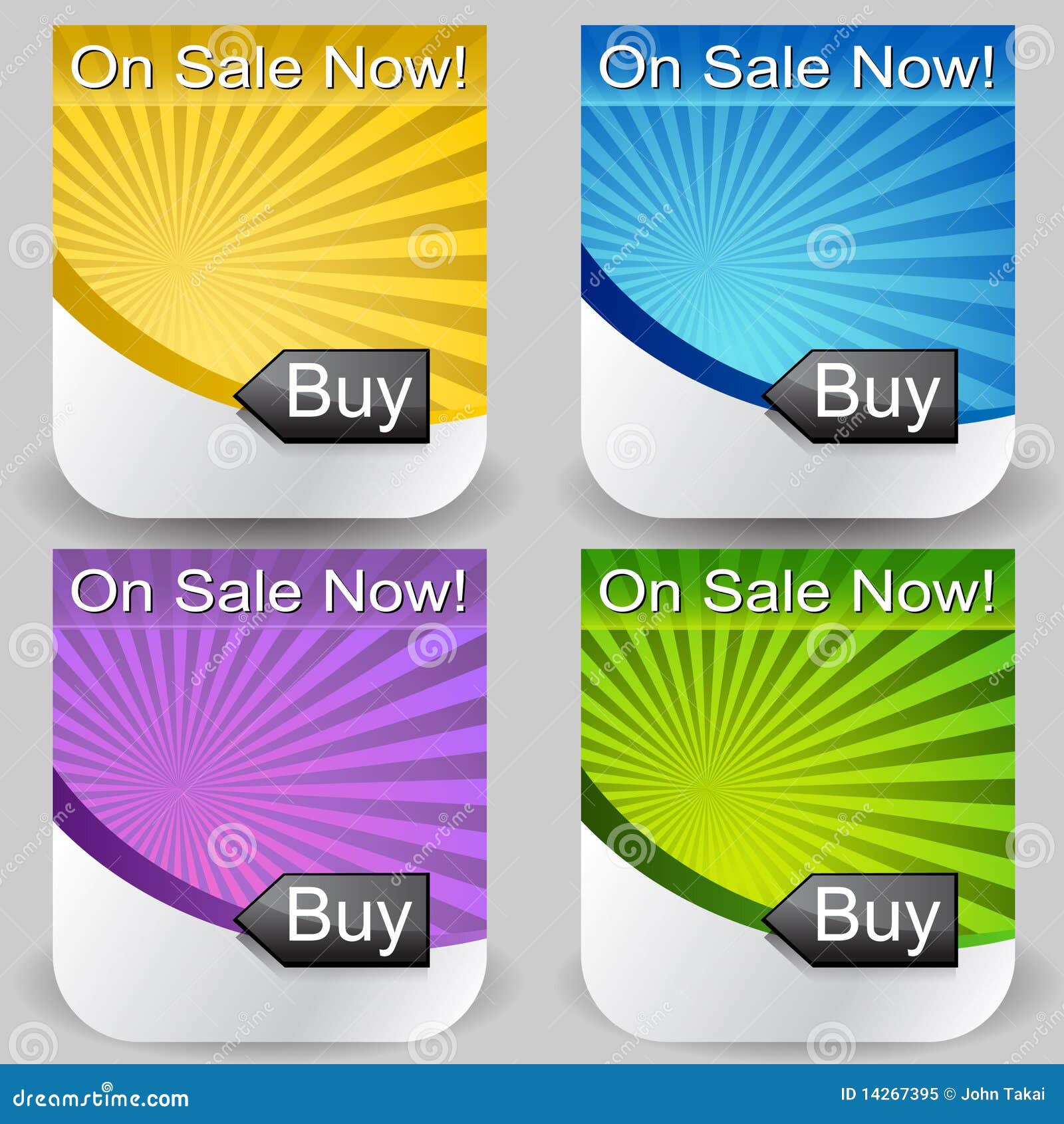 Sunshine Buy Button Set stock vector. Illustration of vertical - 14267395