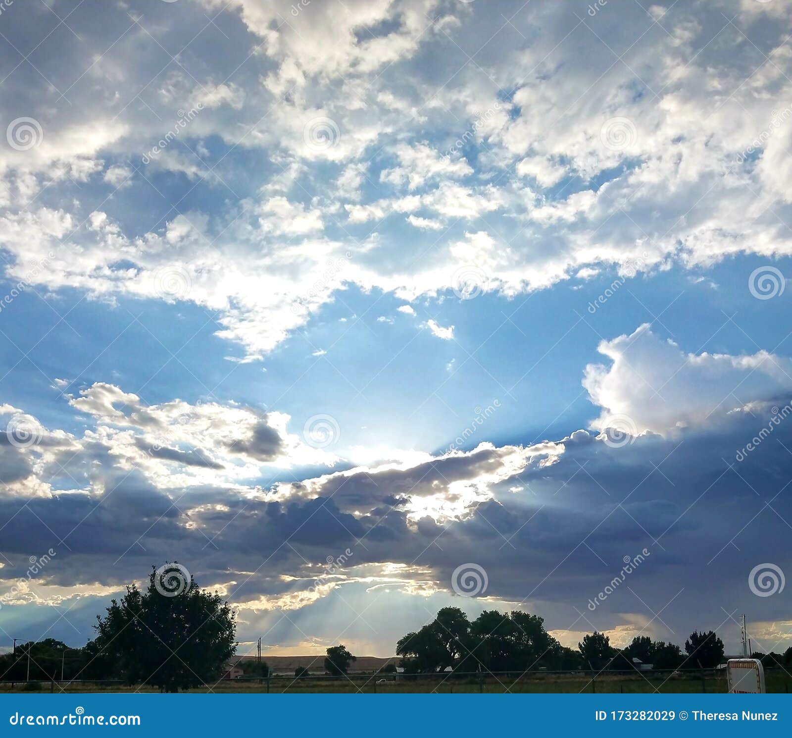 Sunshine Coming through Clouds Stock Image - Image of sunshine, coming ...