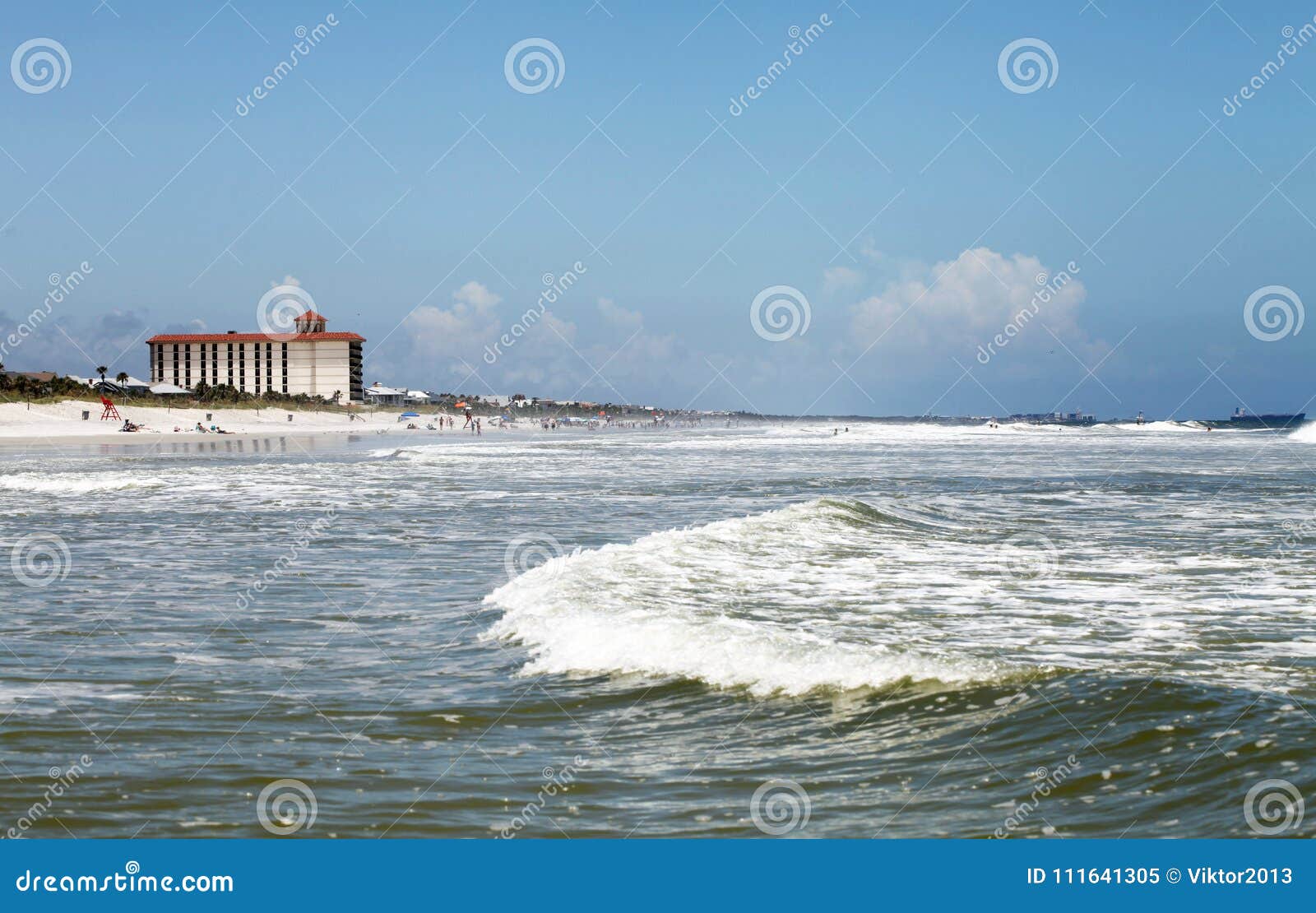 Sunshine Florida beach stock image. Image of fisherman - 111641305