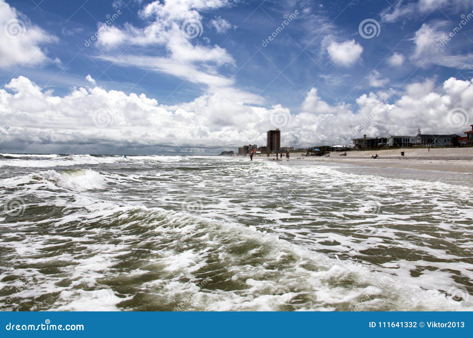 Sunshine Florida beach stock photo. Image of building - 111641332