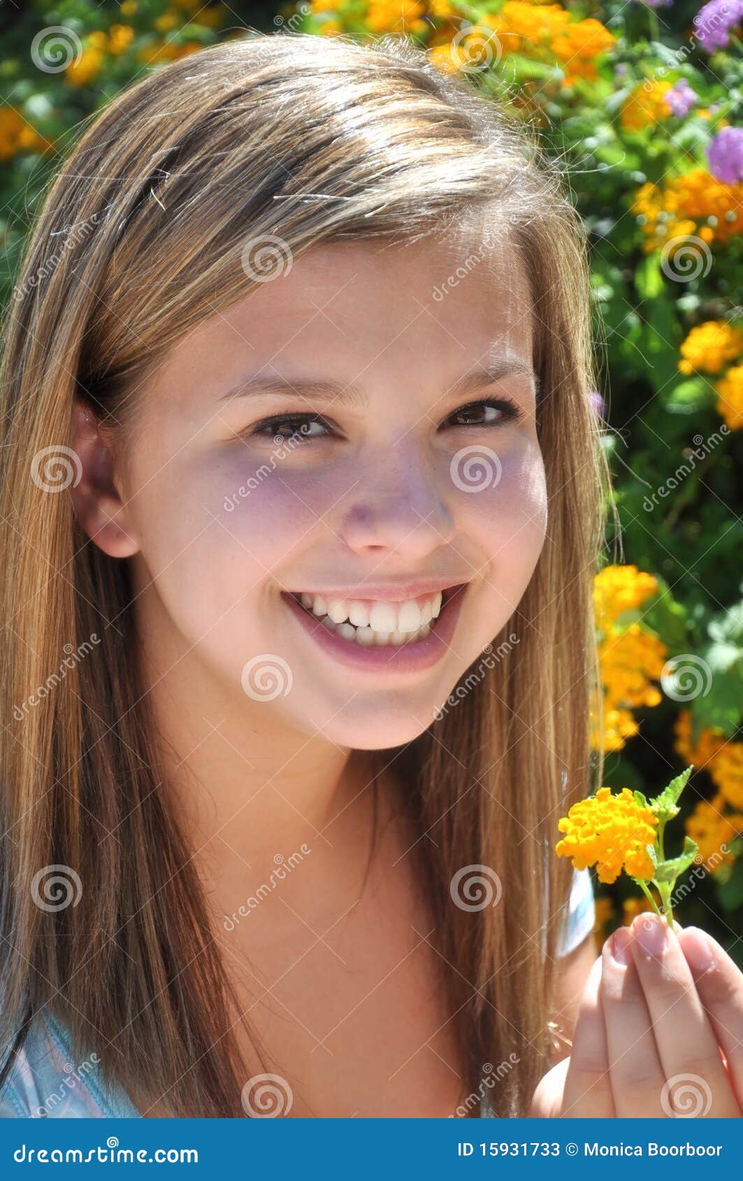 Sunshine girl stock image. Image of youth, outdoors, pretty - 15931733