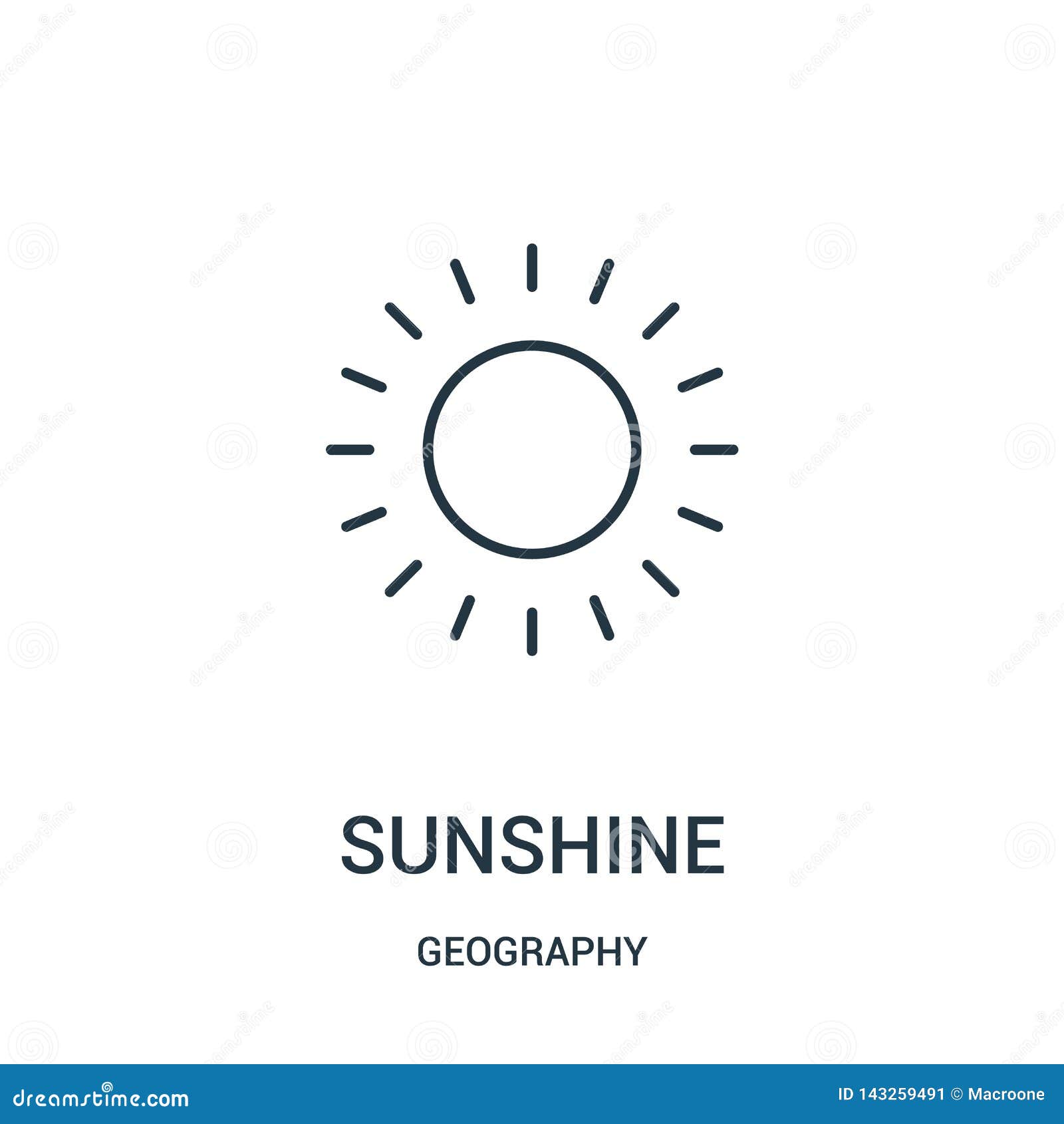 Sunshine Icon Vector from Geography Collection. Thin Line Sunshine ...