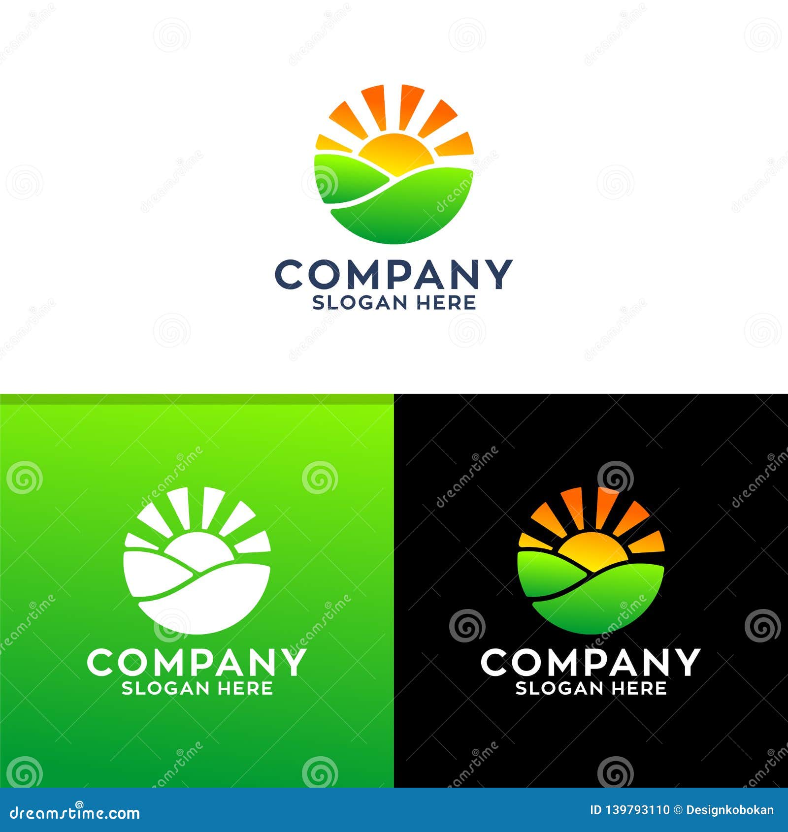 Sunshine Logo Set Royalty-Free Stock Image | CartoonDealer.com #33131962