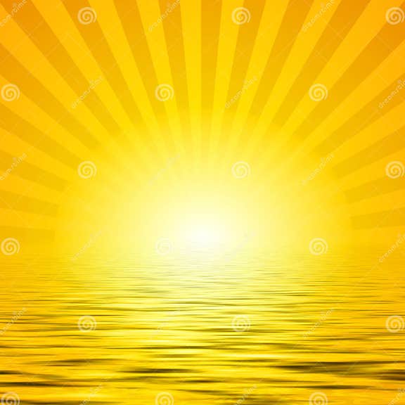 Sunshine over water stock illustration. Illustration of sunny - 8196587