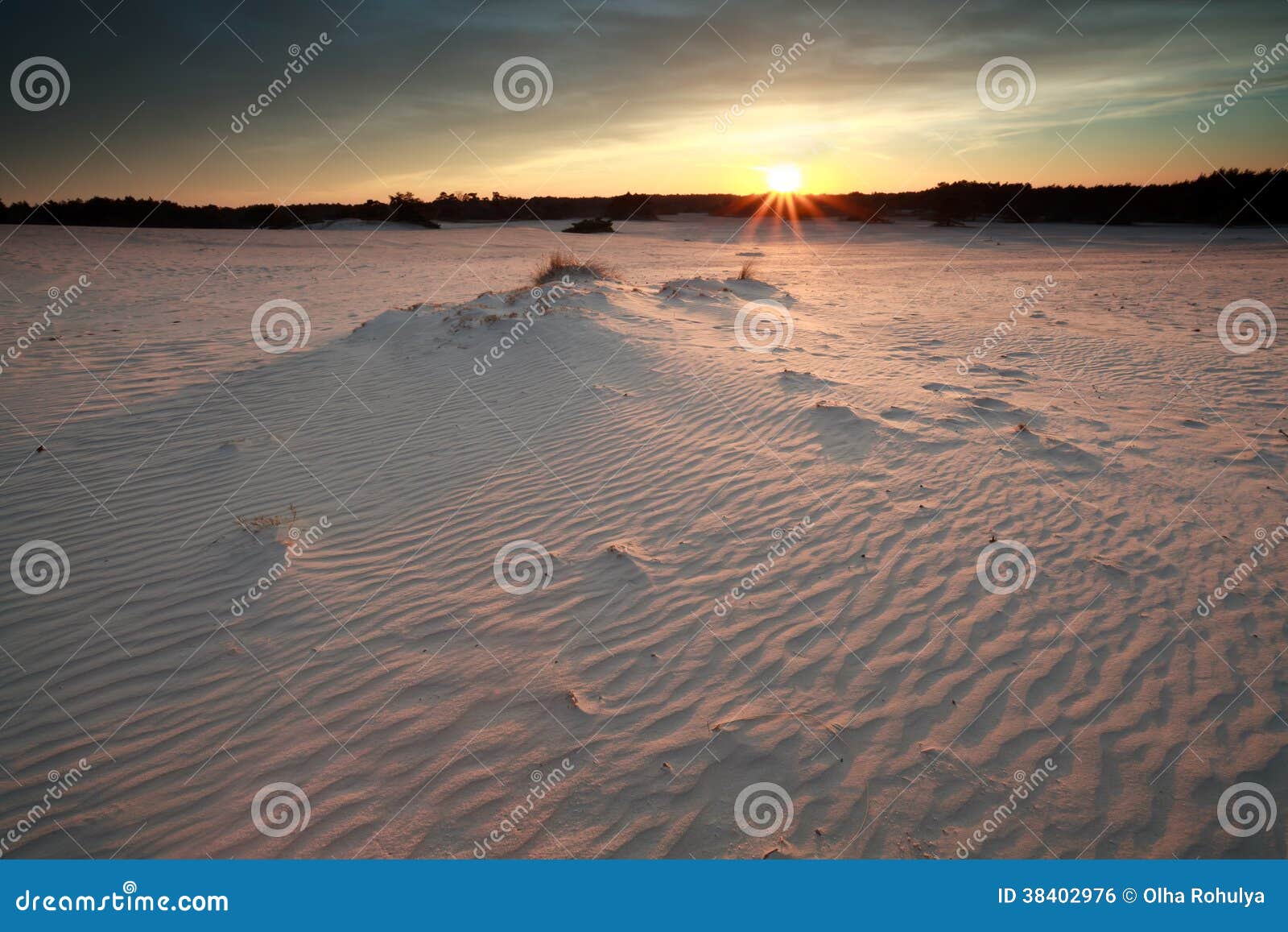Sunshine Over Windy Sand Dunes at Sunset Stock Photo - Image of outside ...