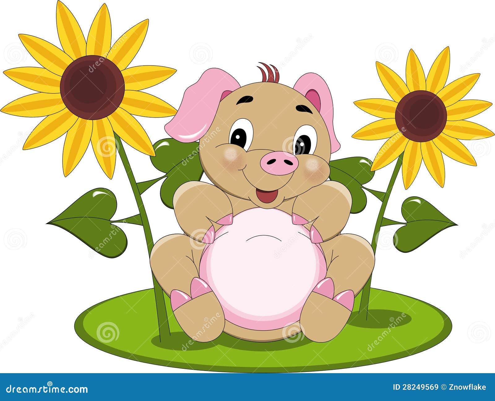 Sunshine Piglet stock illustration. Illustration of brown - 28249569