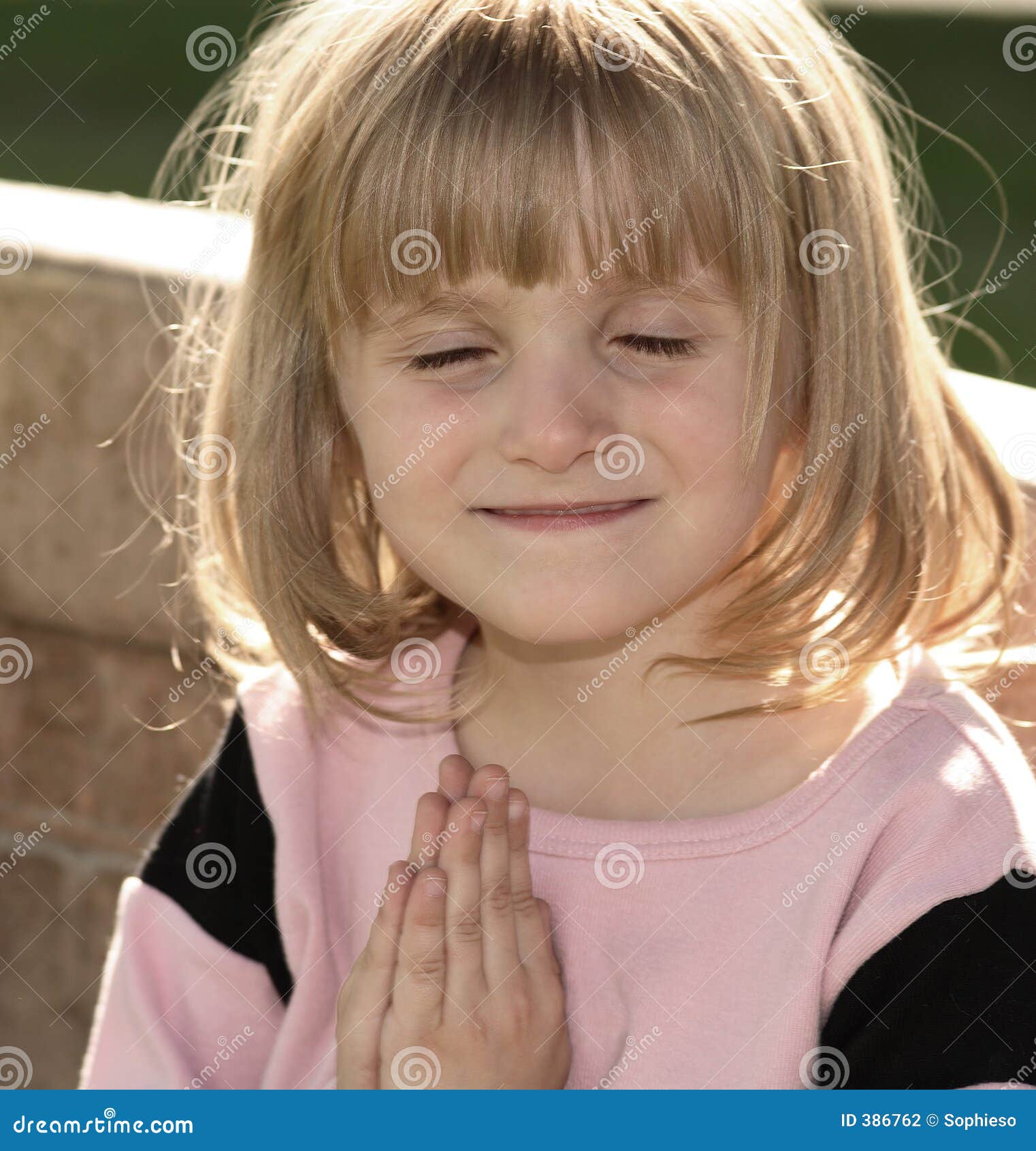 Sunshine Prayers stock photo. Image of touching, hands - 386762