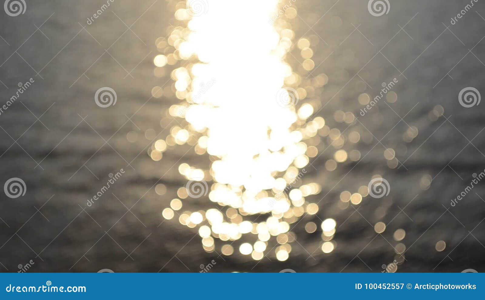 Sunshine Reflection on Ocean Surface Blur Abstract Blinking Motion ...
