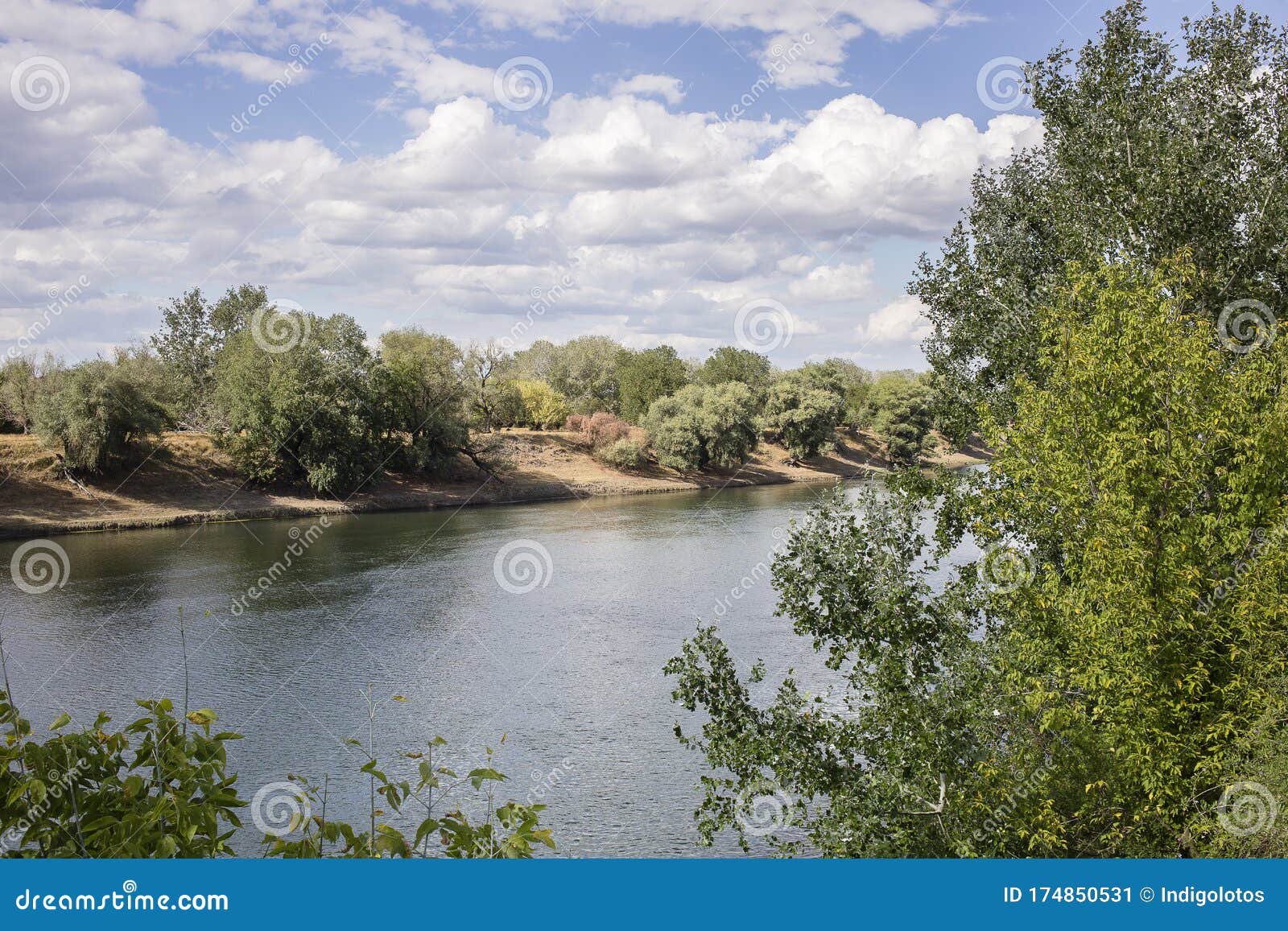 Sunshine on the river stock image. Image of landscape - 174850531