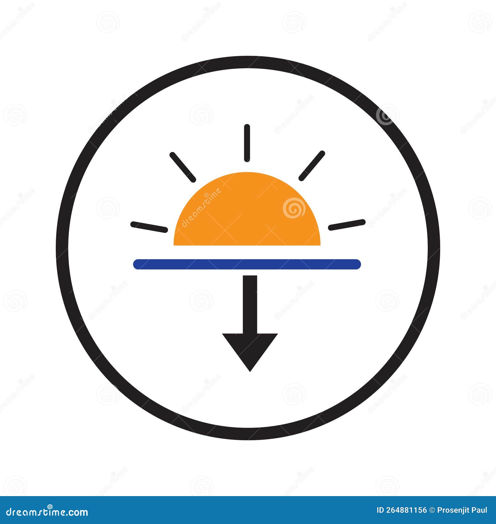 Sunshine weather icon stock vector. Illustration of heat - 264881156