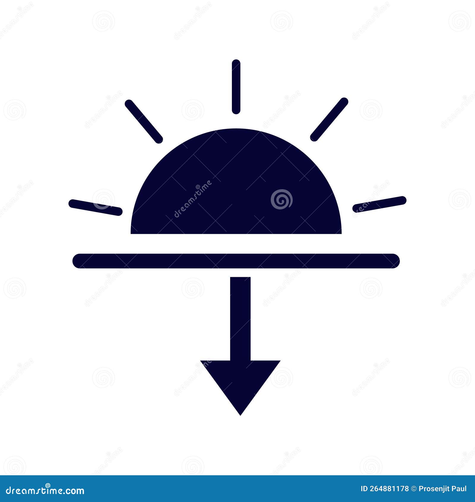 Sunshine weather icon stock vector. Illustration of sunshine - 264881178