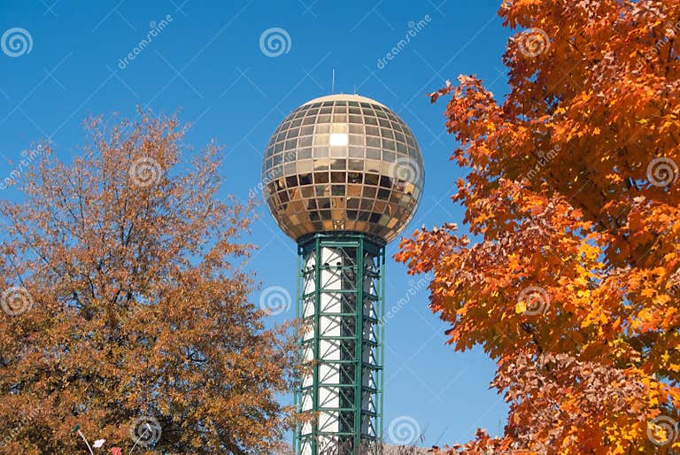 Sunsphere in fall season stock image. Image of manmade - 11996575