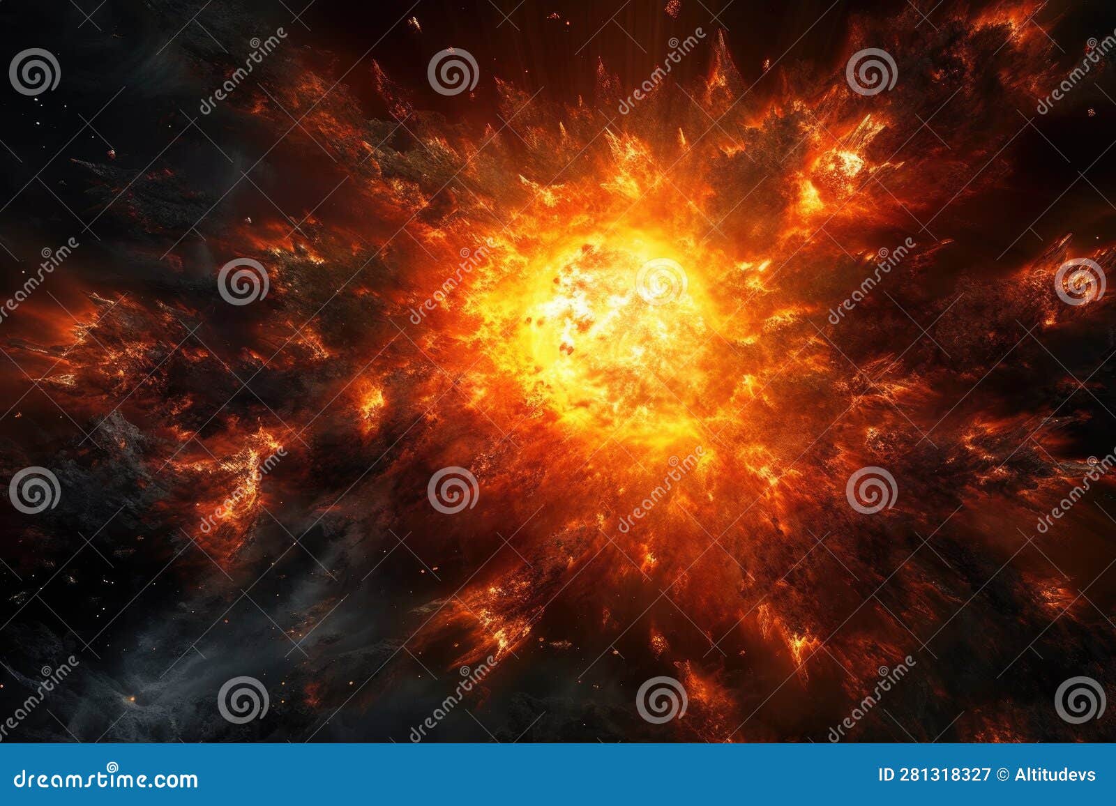 Sunspot Activity with Solar Flare Explosion in Progress Stock ...